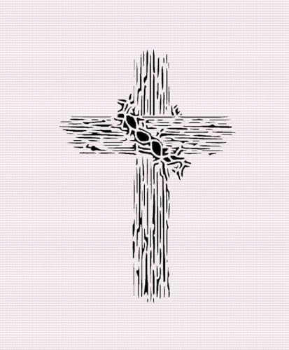 Wood Grain Style Cross Stencil Crosses Religious Stencils | eBay