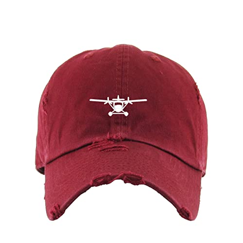 Sea Plane Vintage Baseball Cap Embroidered Cotton Adjustable Distressed ...