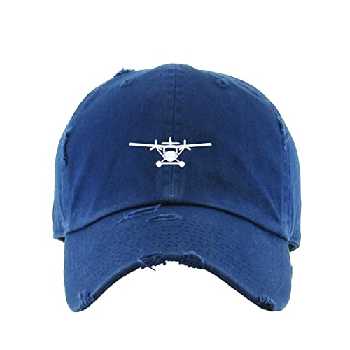 Sea Plane Vintage Baseball Cap Embroidered Cotton Adjustable Distressed ...