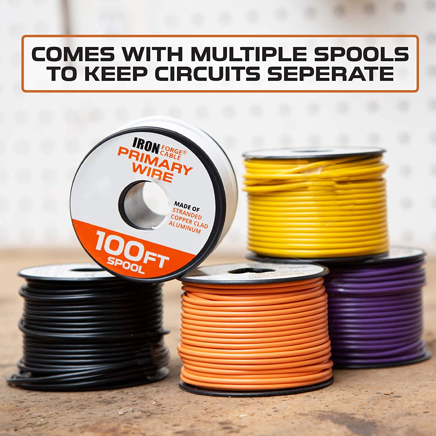 16 Gauge Automotive Wire - Multiple Quantities of Assorted Colors -100 ...