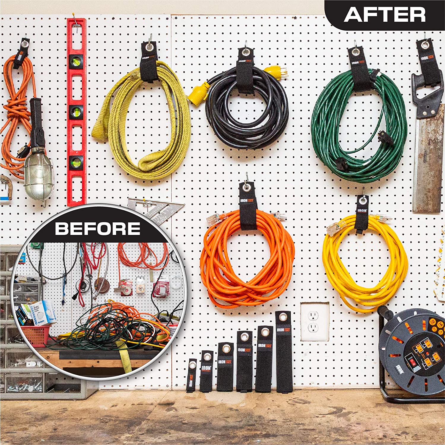 Extension Cord Wrap Organizers - Storage Straps - Loop Hanger Wraps | eBay