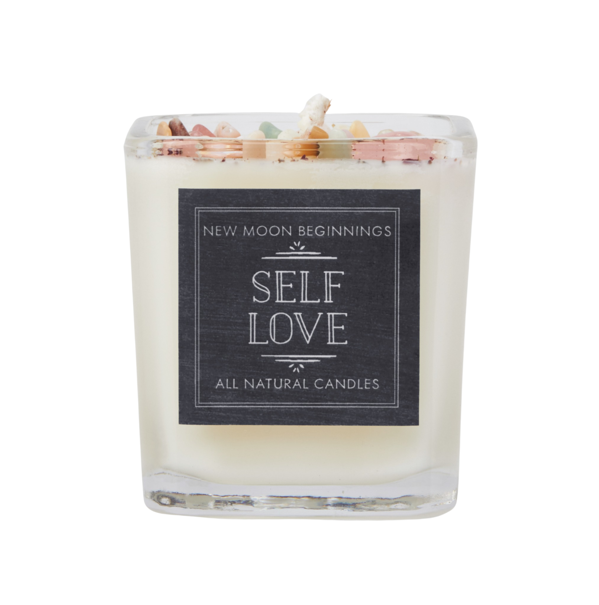 Self Love Candle by New Moon Beginnings, Ritual Intention Crystal ...