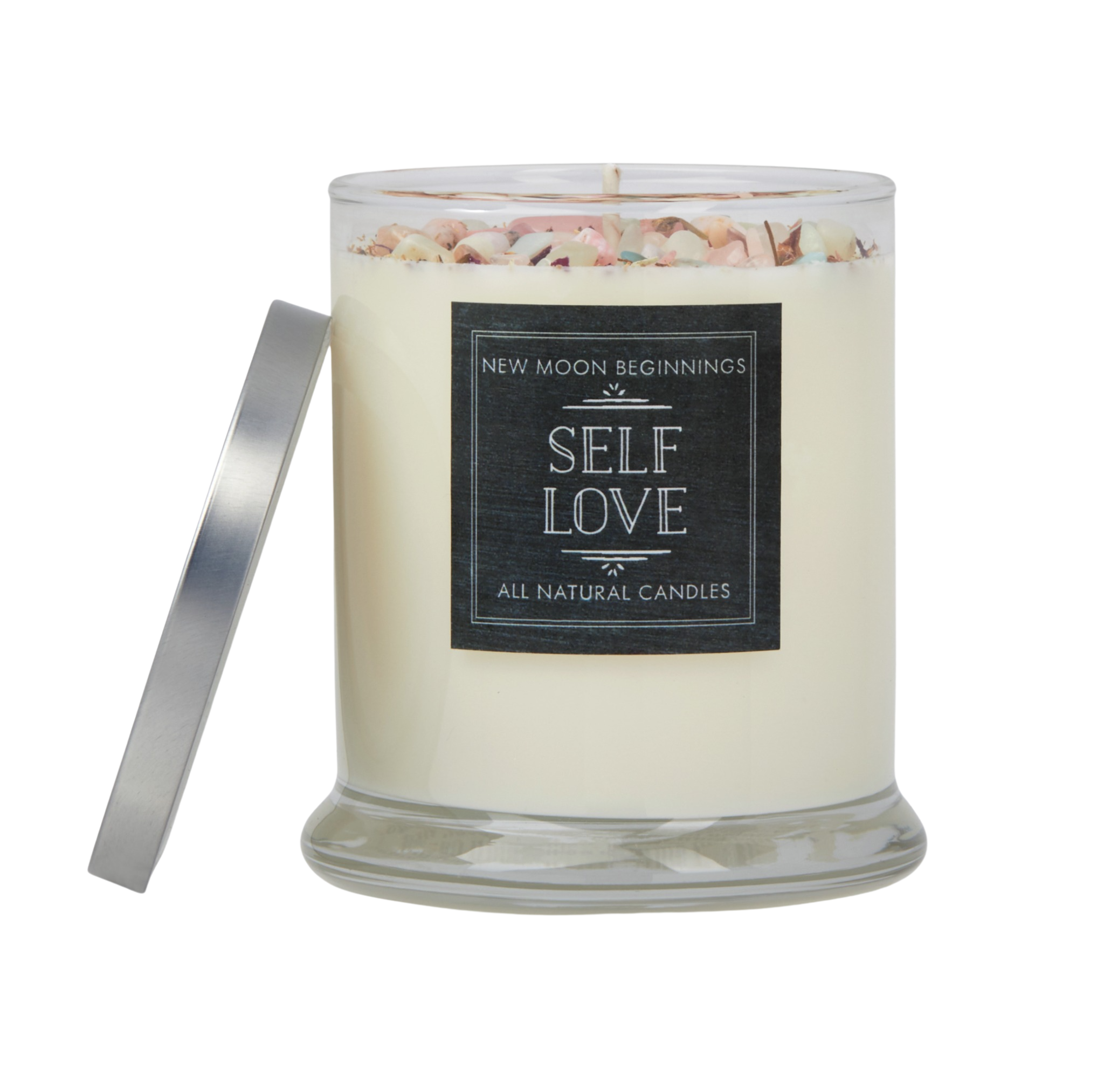 Self Love Candle by New Moon Beginnings, Ritual Intention Crystal ...