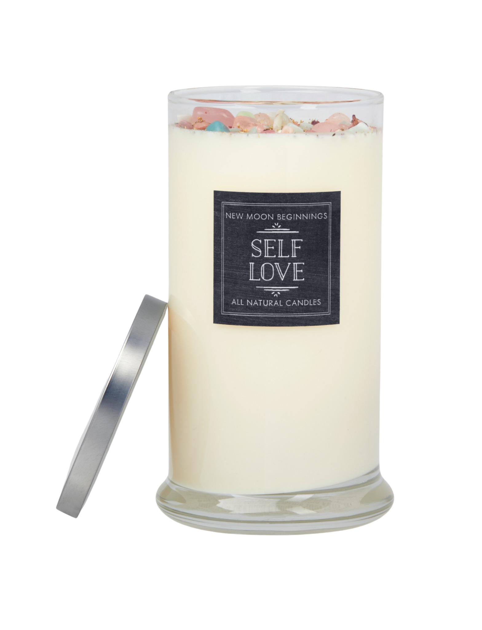 Self Love Candle by New Moon Beginnings, Ritual Intention Crystal ...