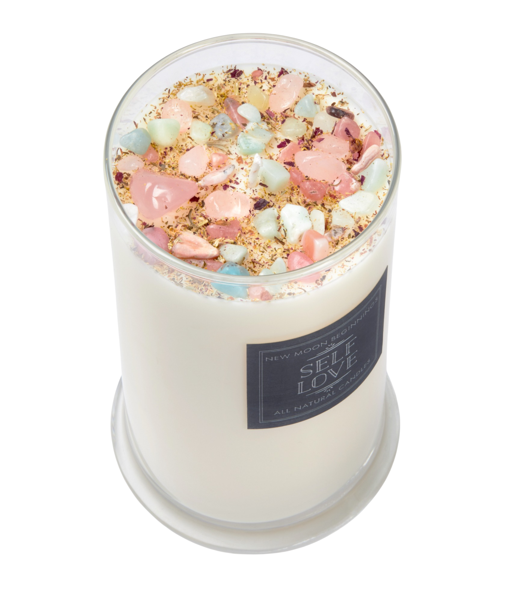 Self Love Candle by New Moon Beginnings, Ritual Intention Crystal ...