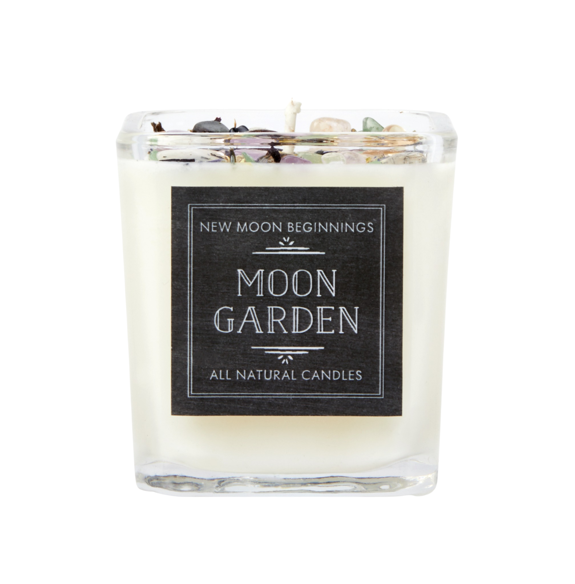 Moon Garden Candle by New Moon Beginnings, Ritual Intention Crystal ...