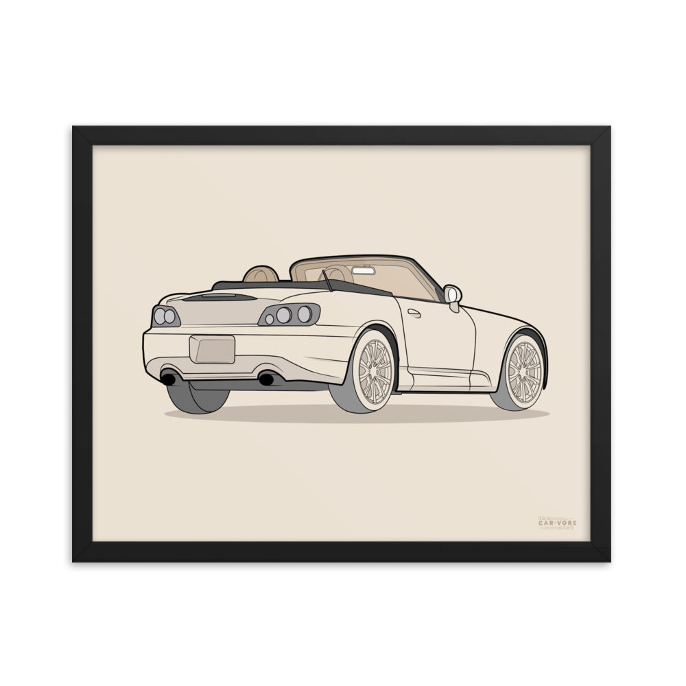2007 Honda S2000 Rear View Framed Enhanced Matte Poster | eBay