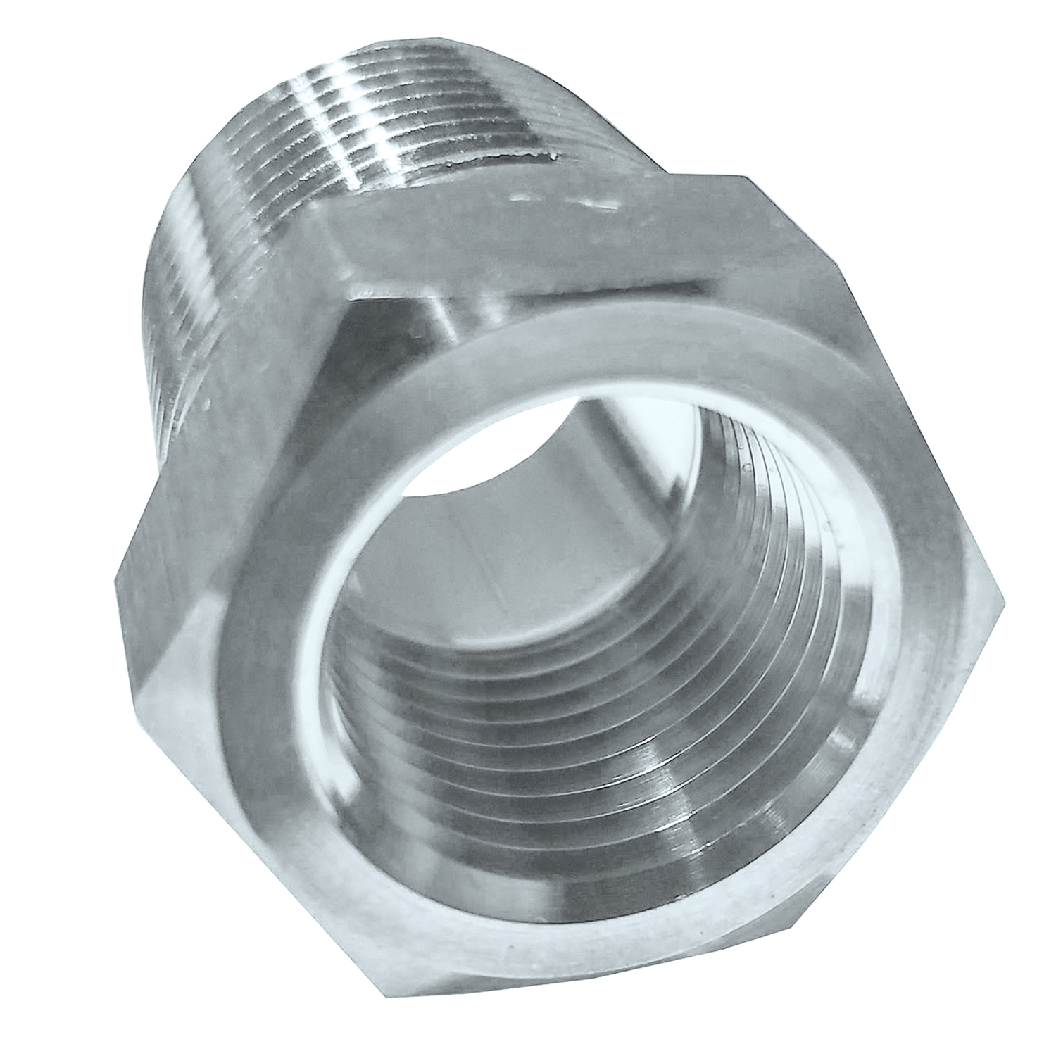 HFS R Stainless Steel Reducer Bushing 3 8 Npt Male X 1 4 Npt Female