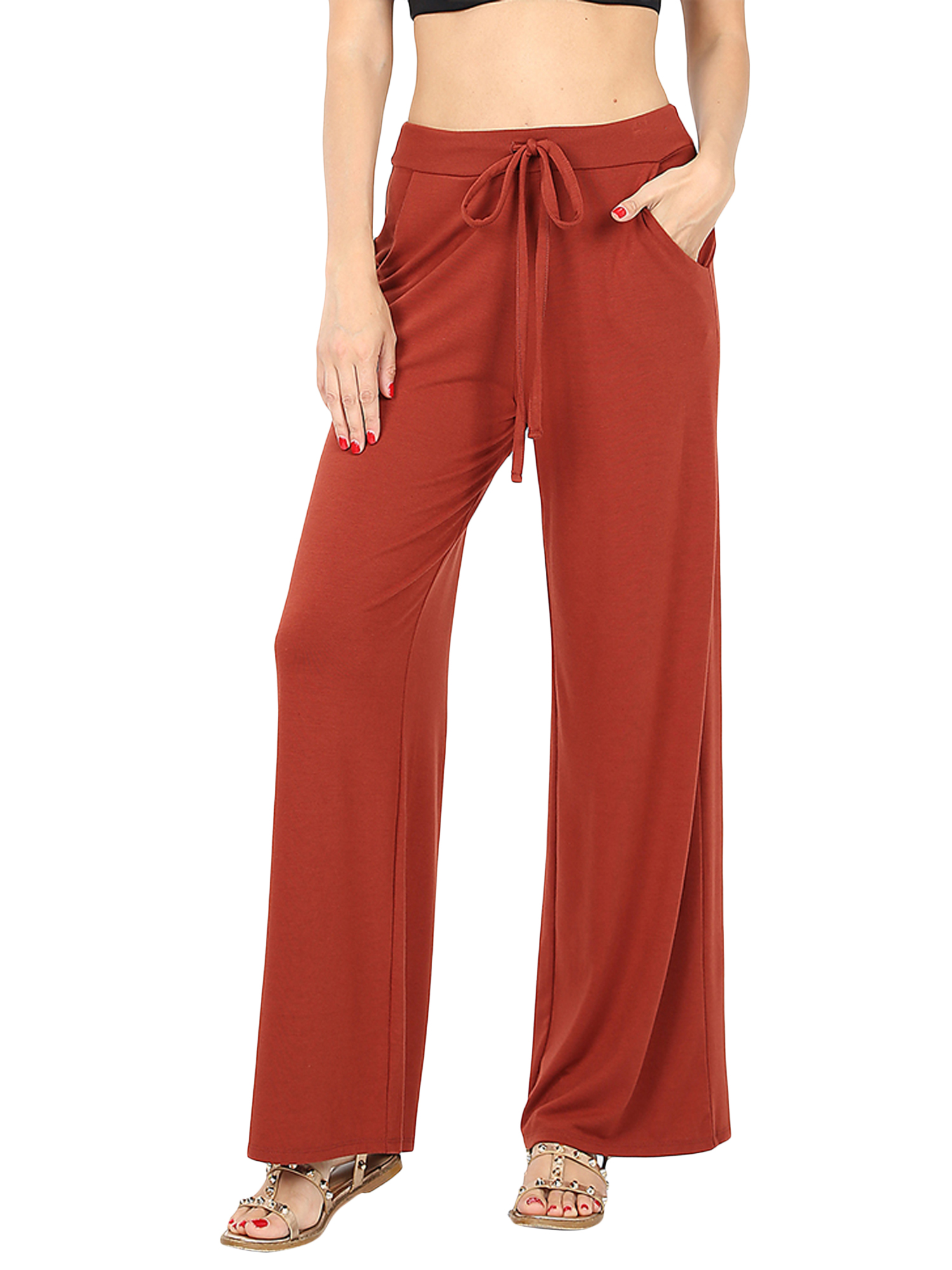 GiniMoli Womens Pajama Lounge Pants Stretch Floral Print Drawstring 