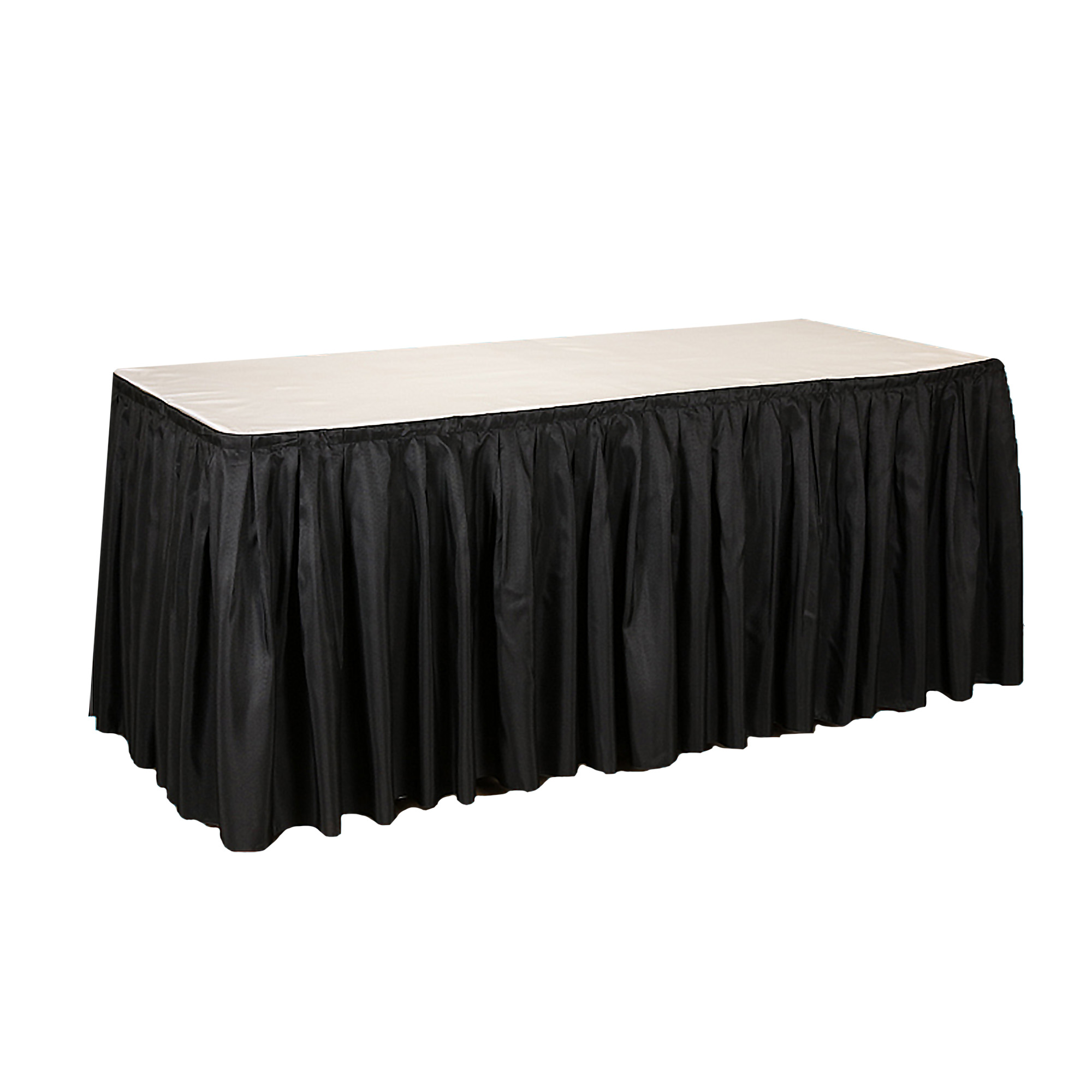 Polyester Pleated Full Length Table Skirt, 17-feet x 29-inch | eBay