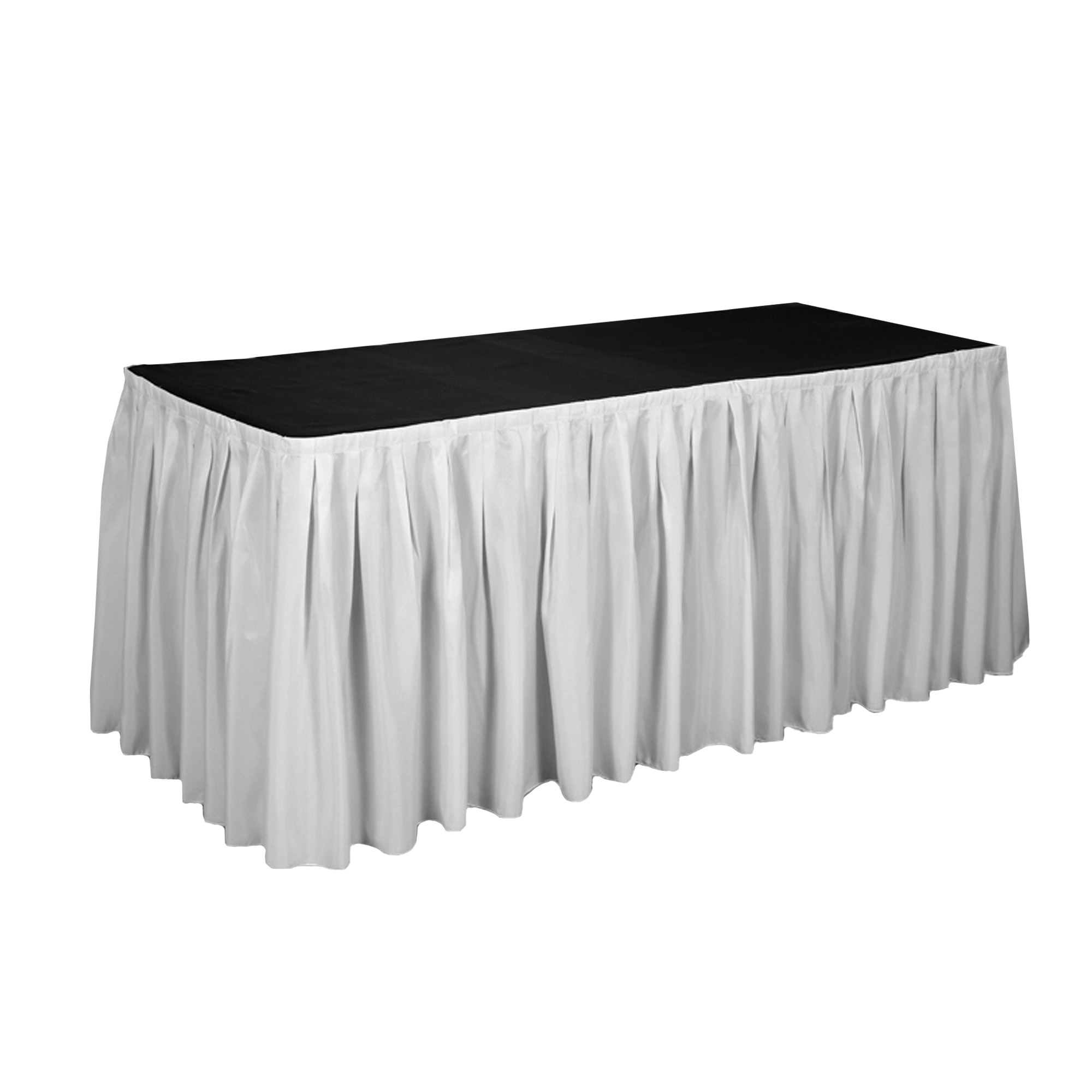 Polyester Pleated Full Length Table Skirt, 17-feet x 29-inch | eBay