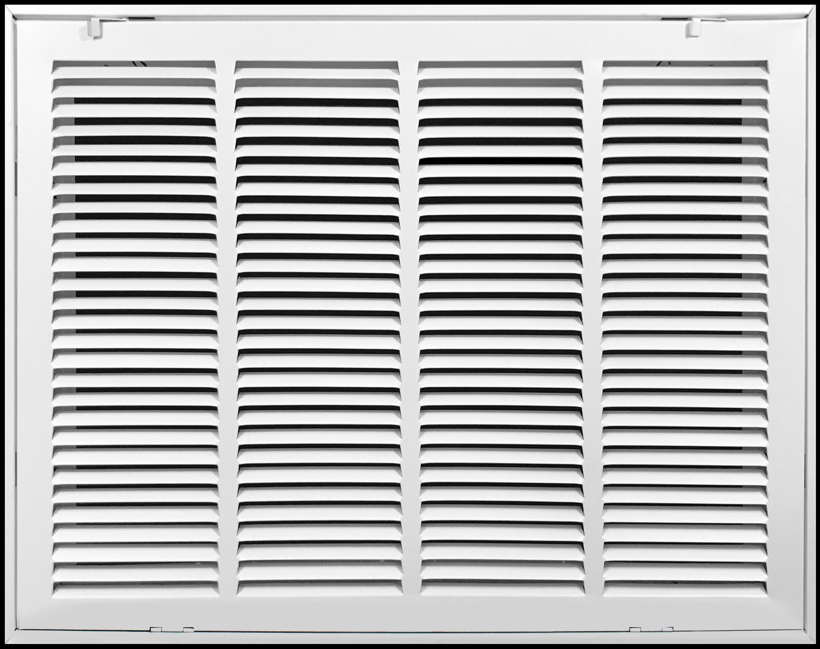 Steel Return Air Filter Grille Fixed Hinged HVAC Duct Cover Grill White ...
