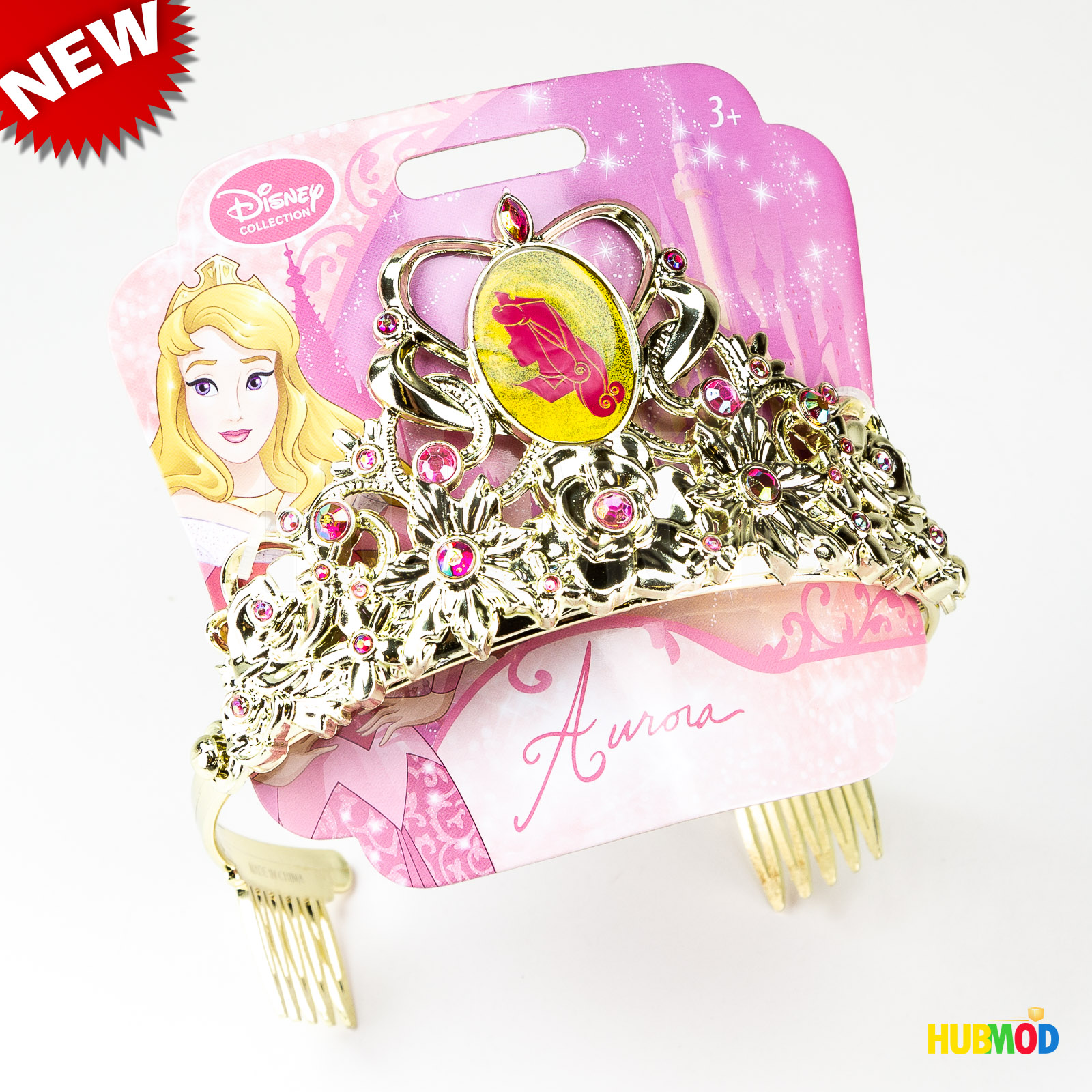 Disney Princess Aurora Sleeping Beauty Gold Color Jeweled Tiara One ...