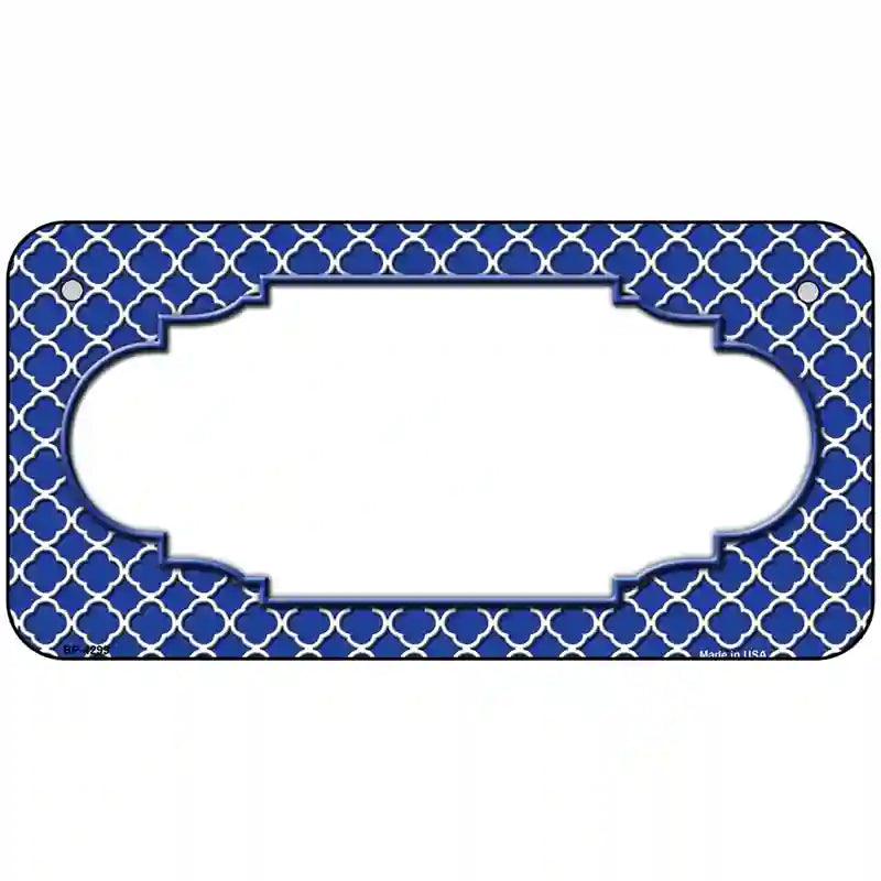 Blue White Quatrefoil Center Scallop Metal Novelty License Plate | eBay