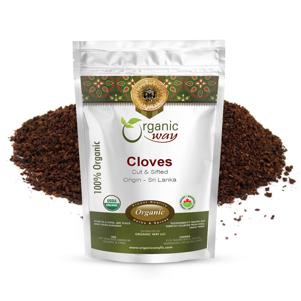 Organic Way Hand Selected Cloves Cut & Sifted - Organic, Kosher & USDA ...