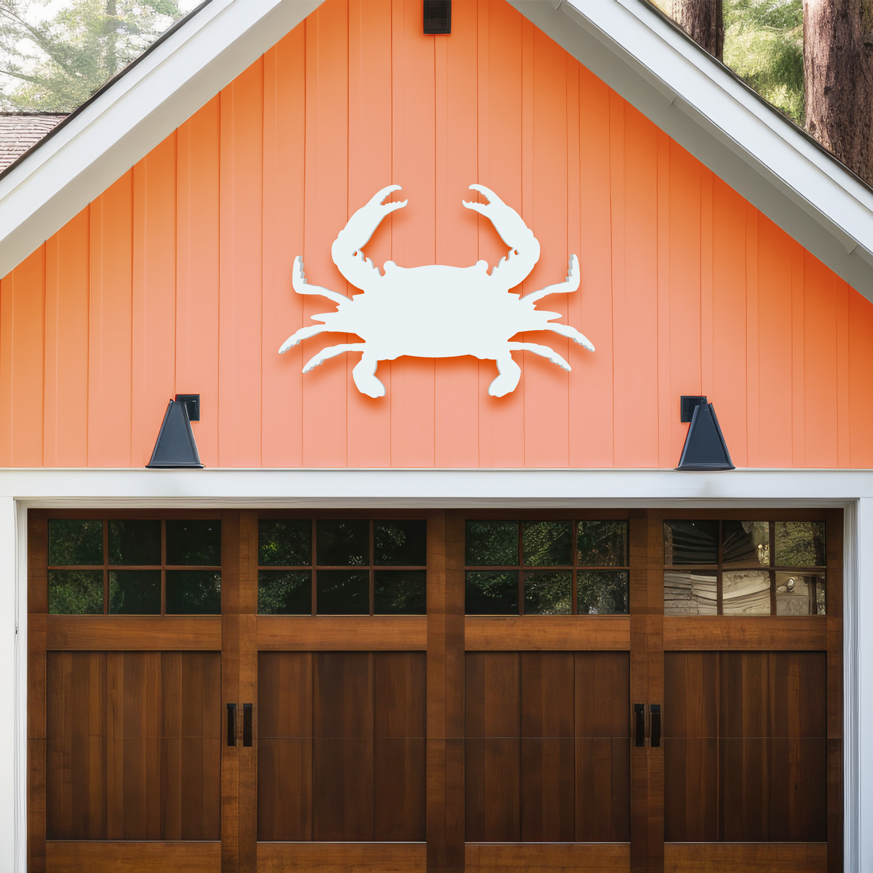Outdoor Crab Wall Decor, PVC Crab Sign for Beach House, Crab Wall Art ...