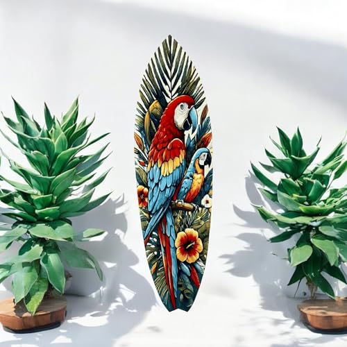 Outdoor Parrot Surfboard Wall Art Tropical Theme, Decorative PVC, 3 - 5 ...