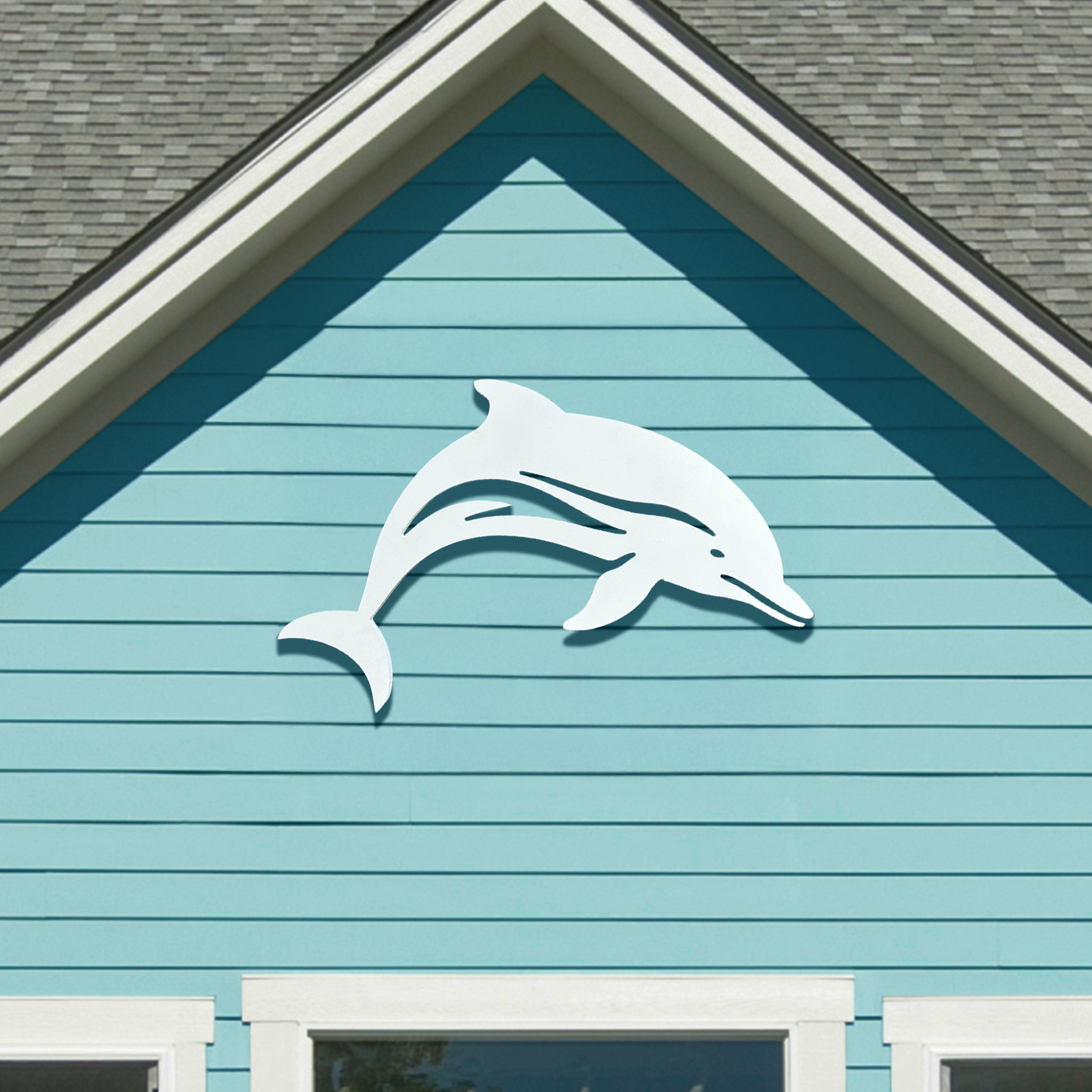 Outdoor Dolphin Sign Beach House Wall Decor, PVC Dolphin for Pool, Shed ...