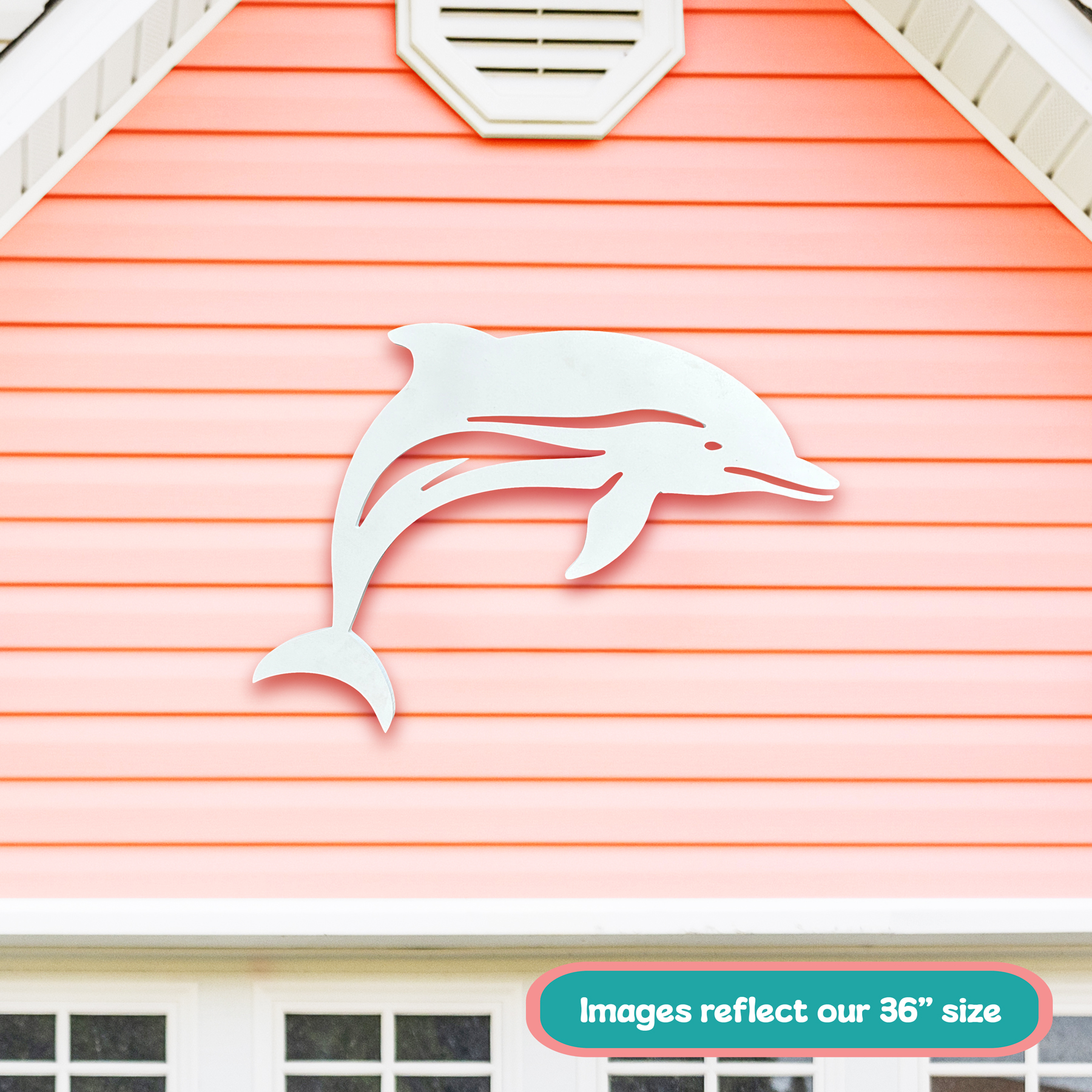 Outdoor Dolphin Sign Beach House Wall Decor, PVC Dolphin for Pool, Shed ...