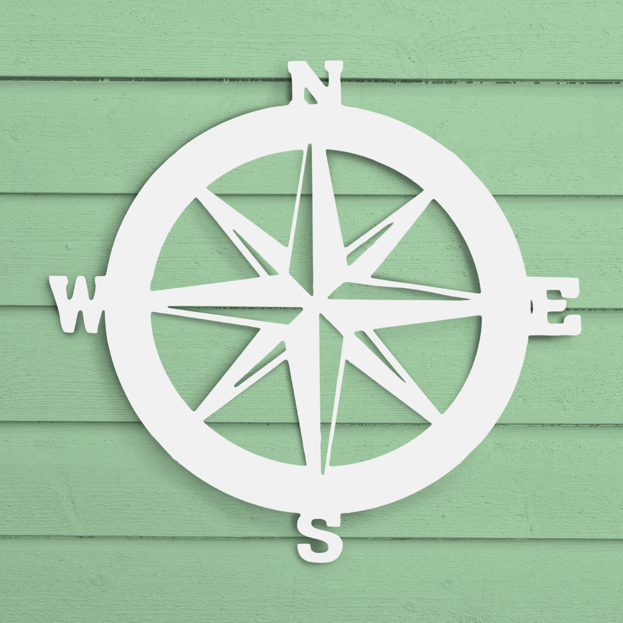 Outdoor Nautical Compass House Sign, Beach Decor, Coastal Wall Hanging ...