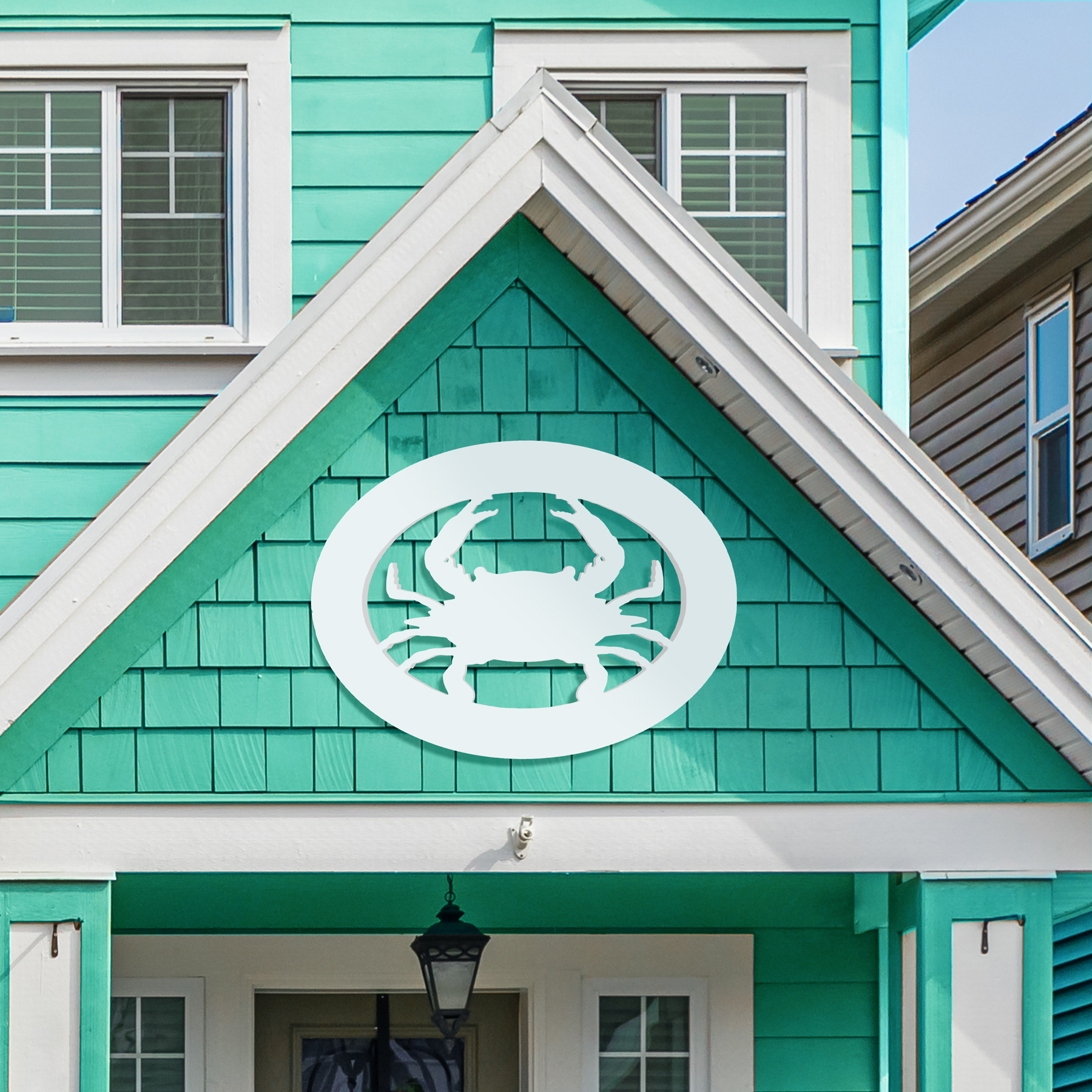 Outdoor Crab Wall Decor, Coastal Beach House, Weatherproof PVC Crab ...