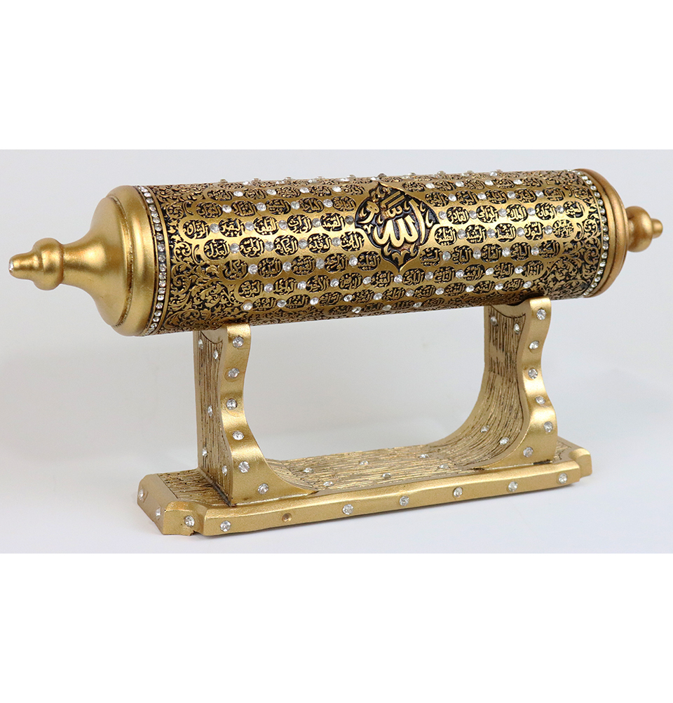 Islamic Turkish Table Decor Showpiece Sculpture Scroll Stand 99 Names ...