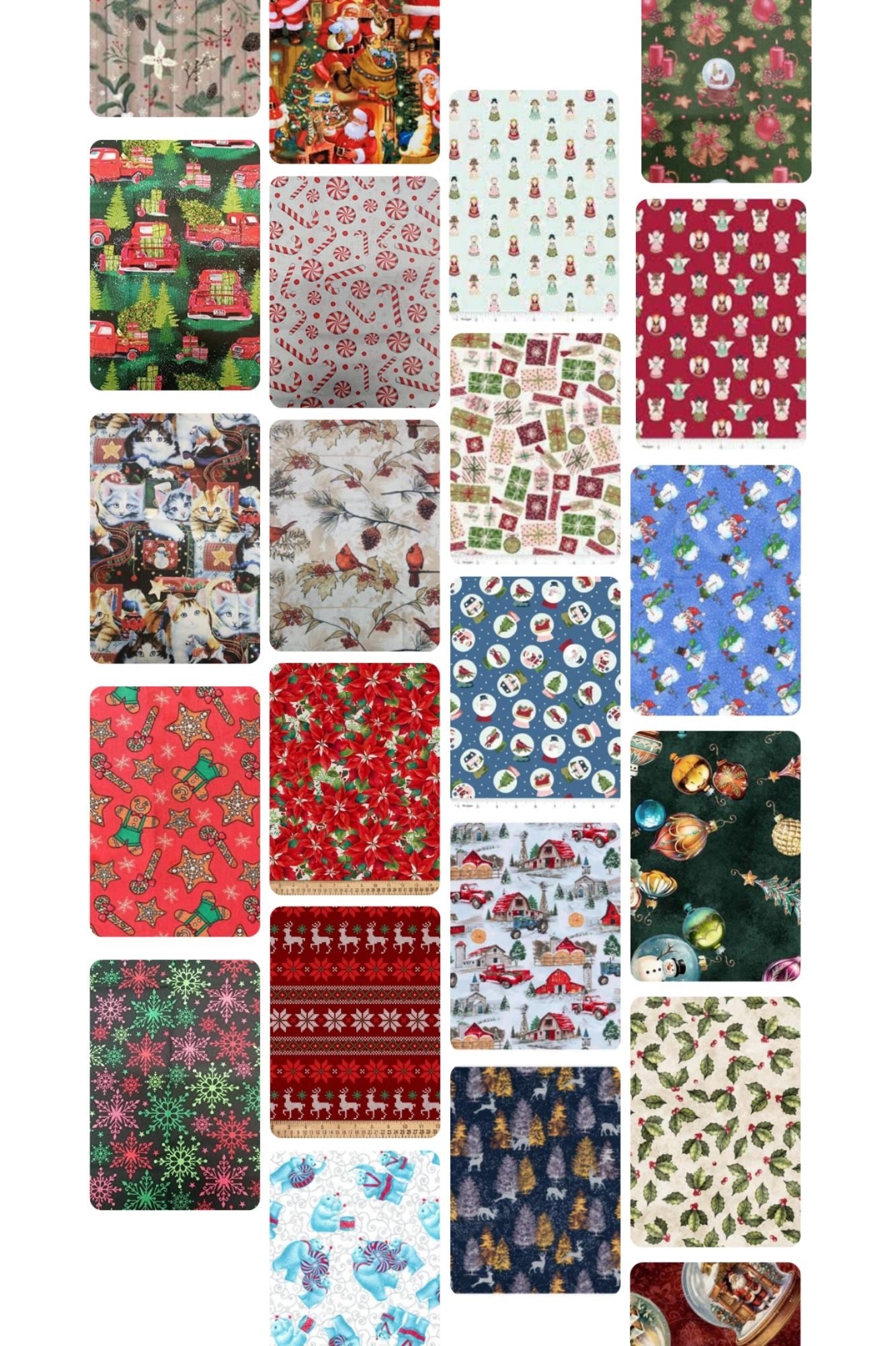 10 Fat Quarters - Assorted Christmas Themed Prints Fat Quarter Bundle ...