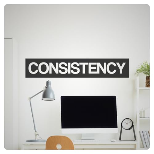 CONSISTENCY Motivational Inspirational Wall Decal Sticker Quote Home ...