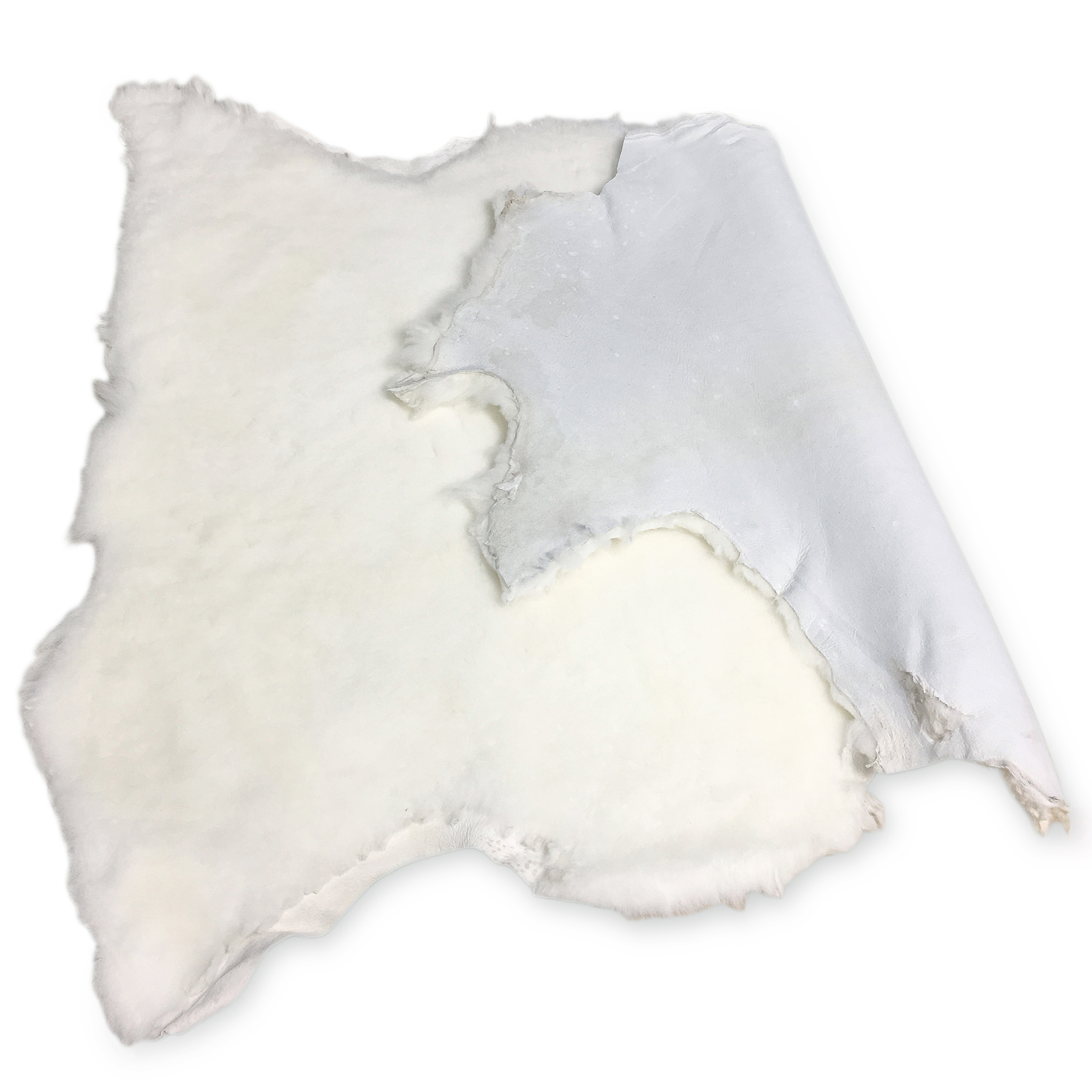 Natural White Shearling Leather Sheepskin Hides Fur Skin Hair On Avg 8. ...