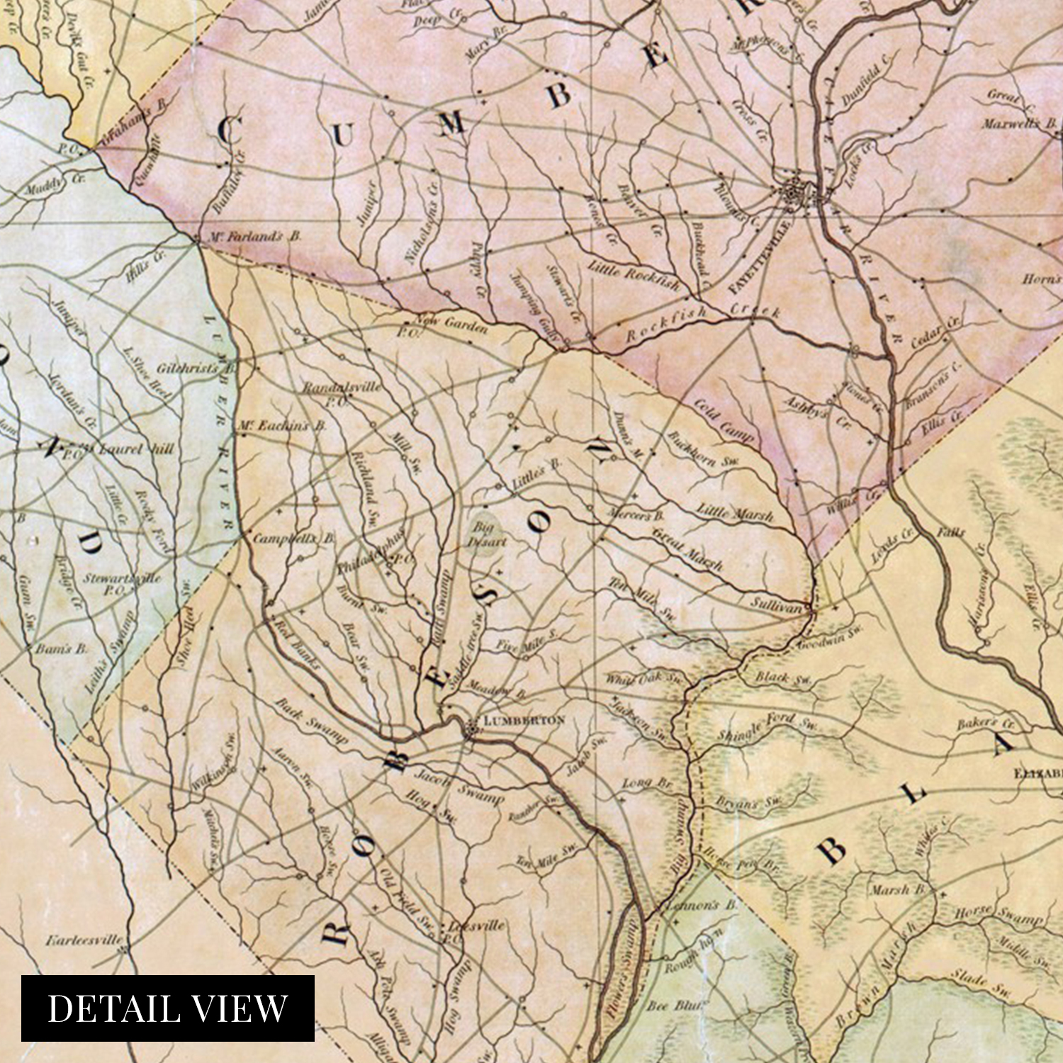 1833 North Carolina State Map - Vintage North Carolina USA Wall Art ...