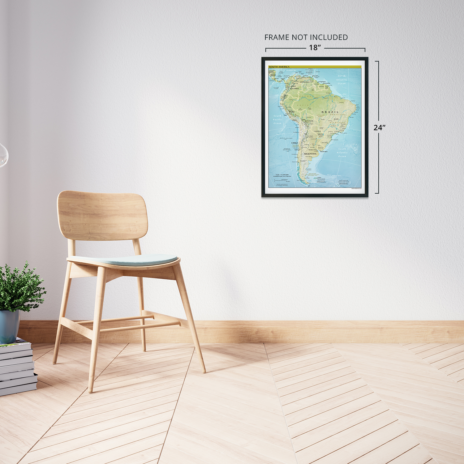 2021 South America Map Poster - Map of South America Wall Art Print | eBay