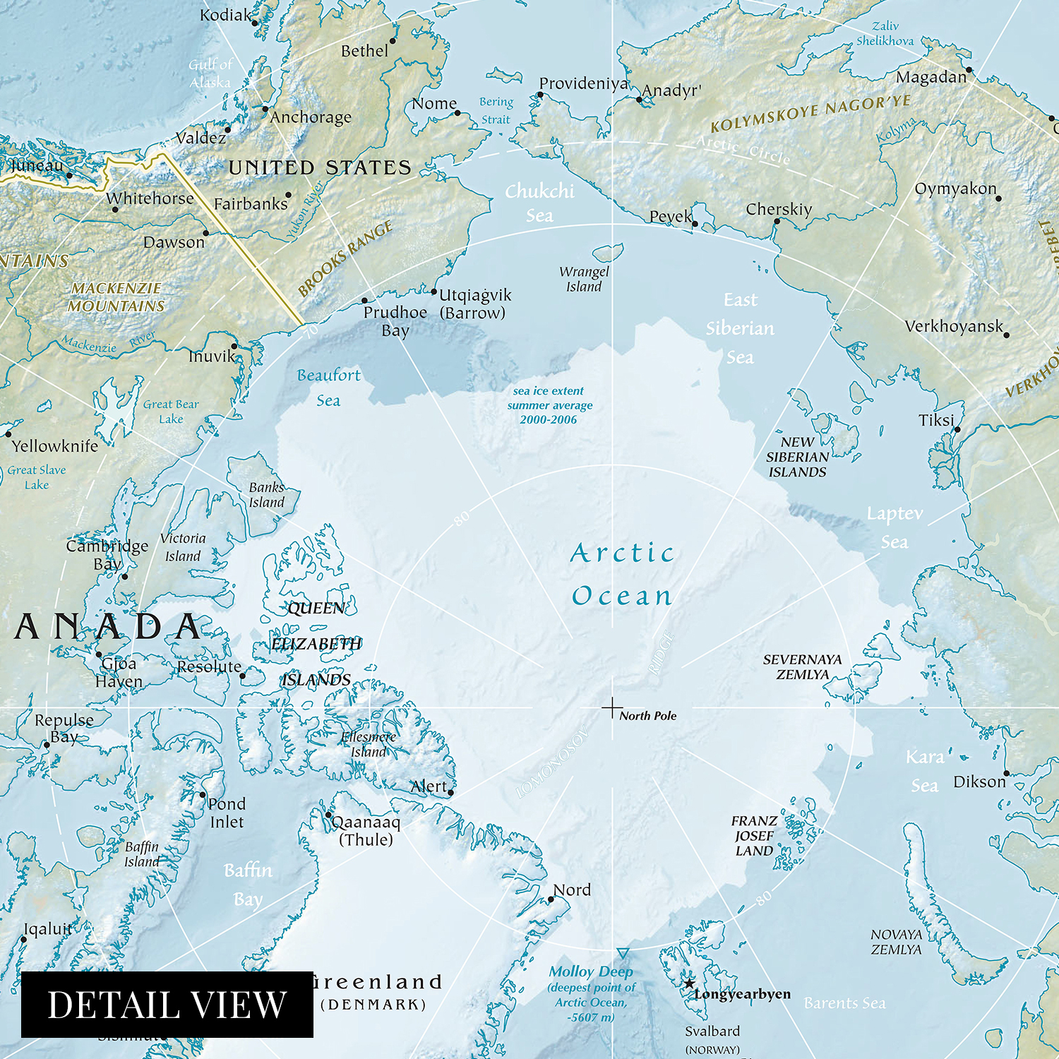 2021 Arctic Region Map - Arctic Poster Print - Arctic Ocean Map Wall ...