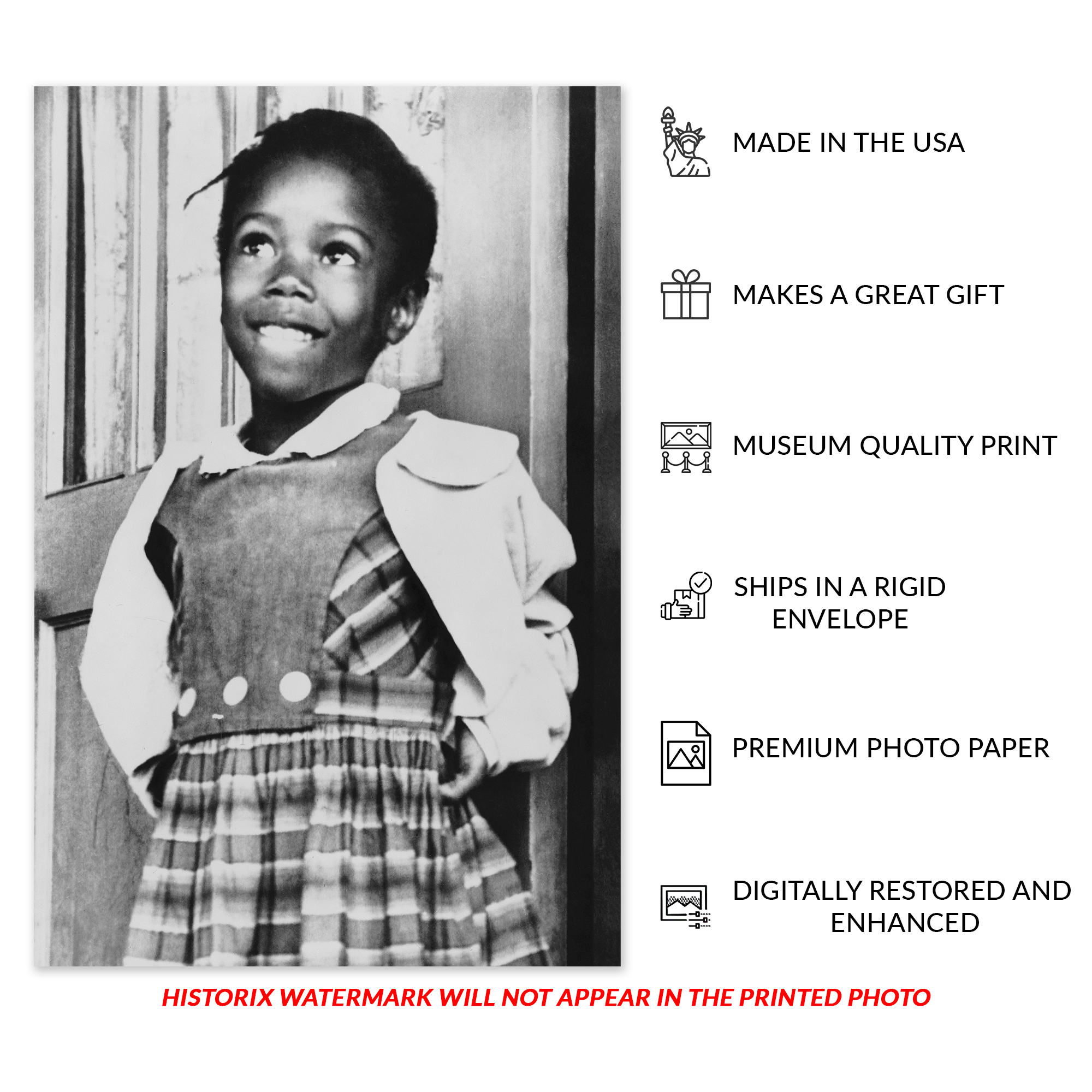 1960 Ruby Bridges Black American Civil Rights Activist Poster Photo ...