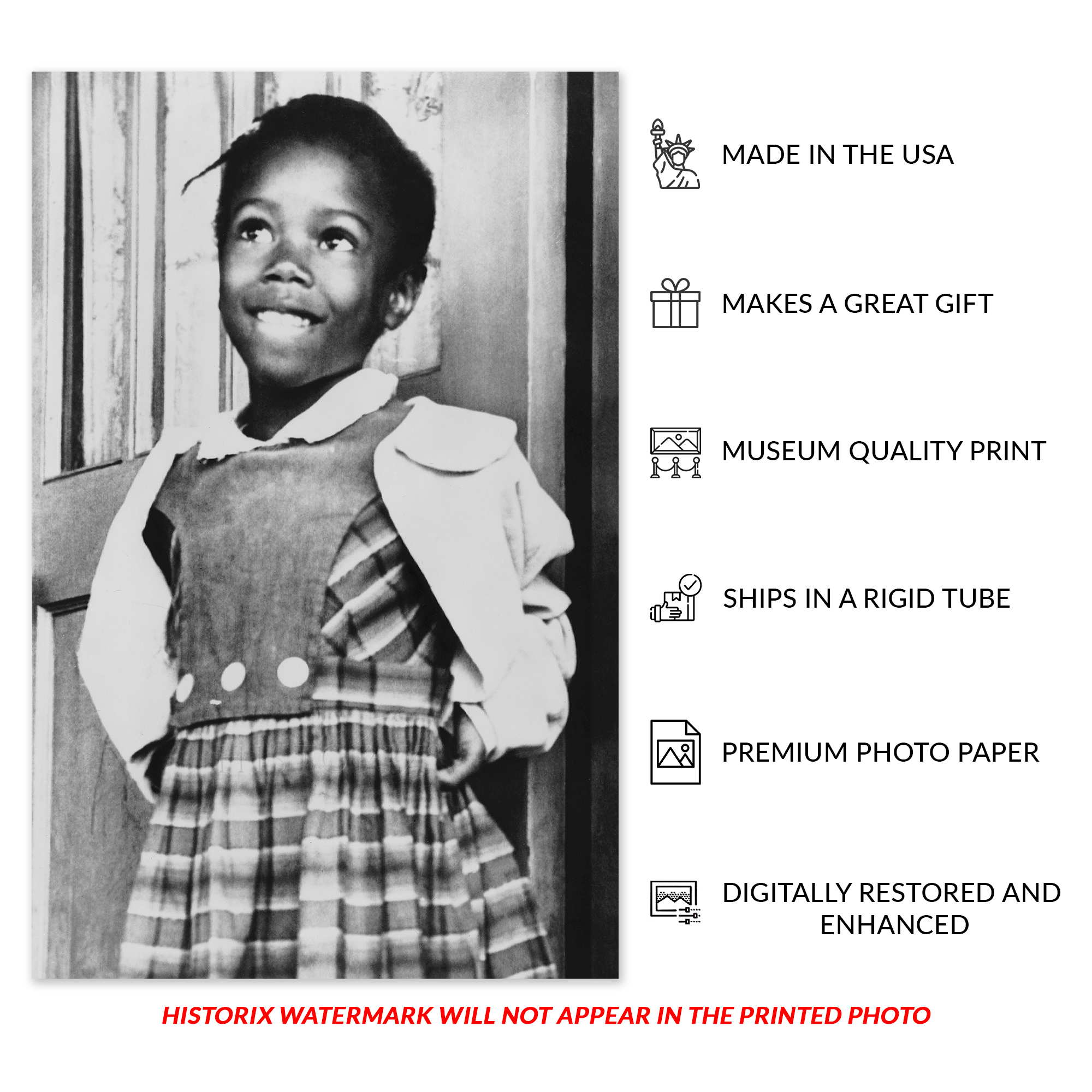 1960 Ruby Bridges Black American Civil Rights Activist Poster Photo ...