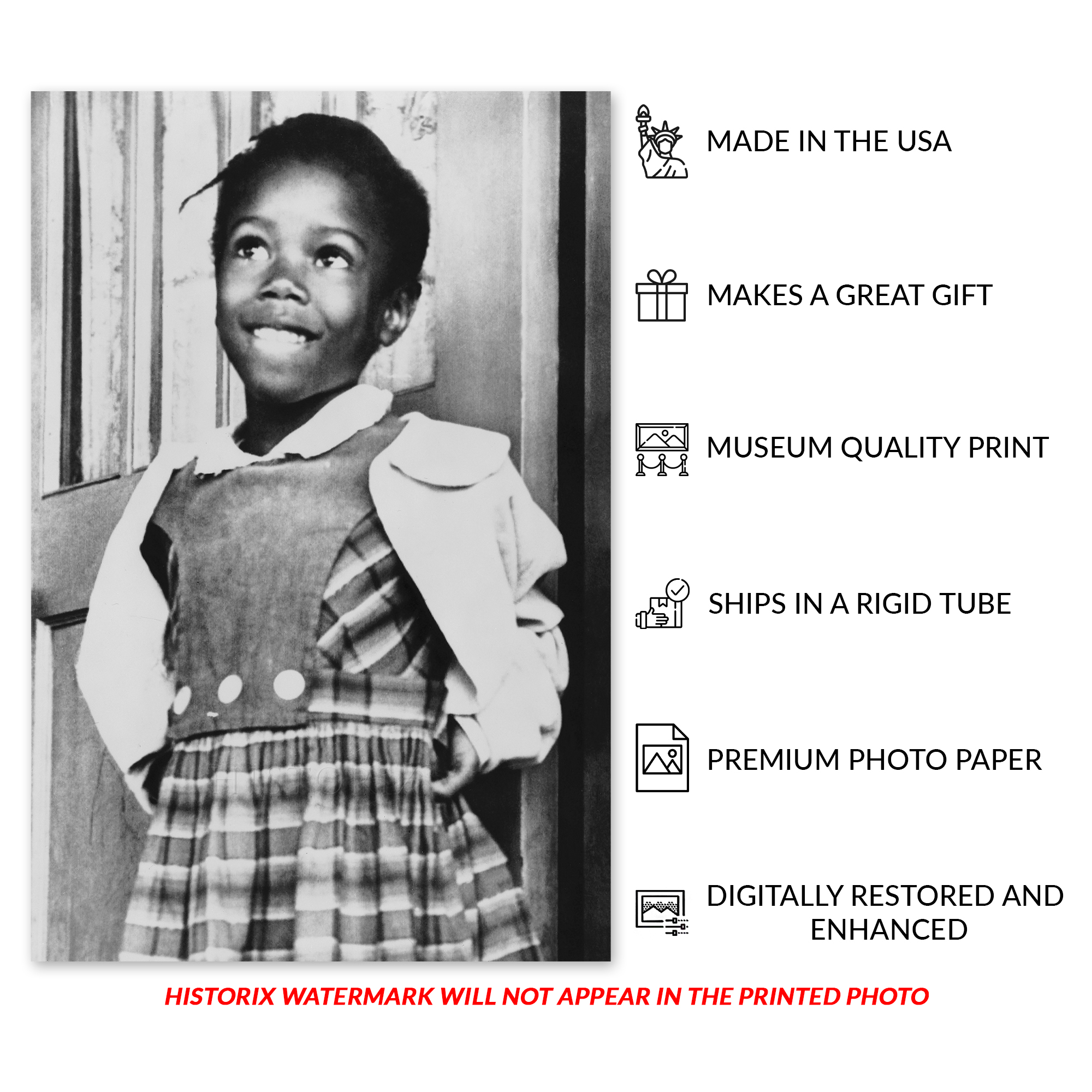 1960 Ruby Bridges Black American Civil Rights Activist Poster Photo ...