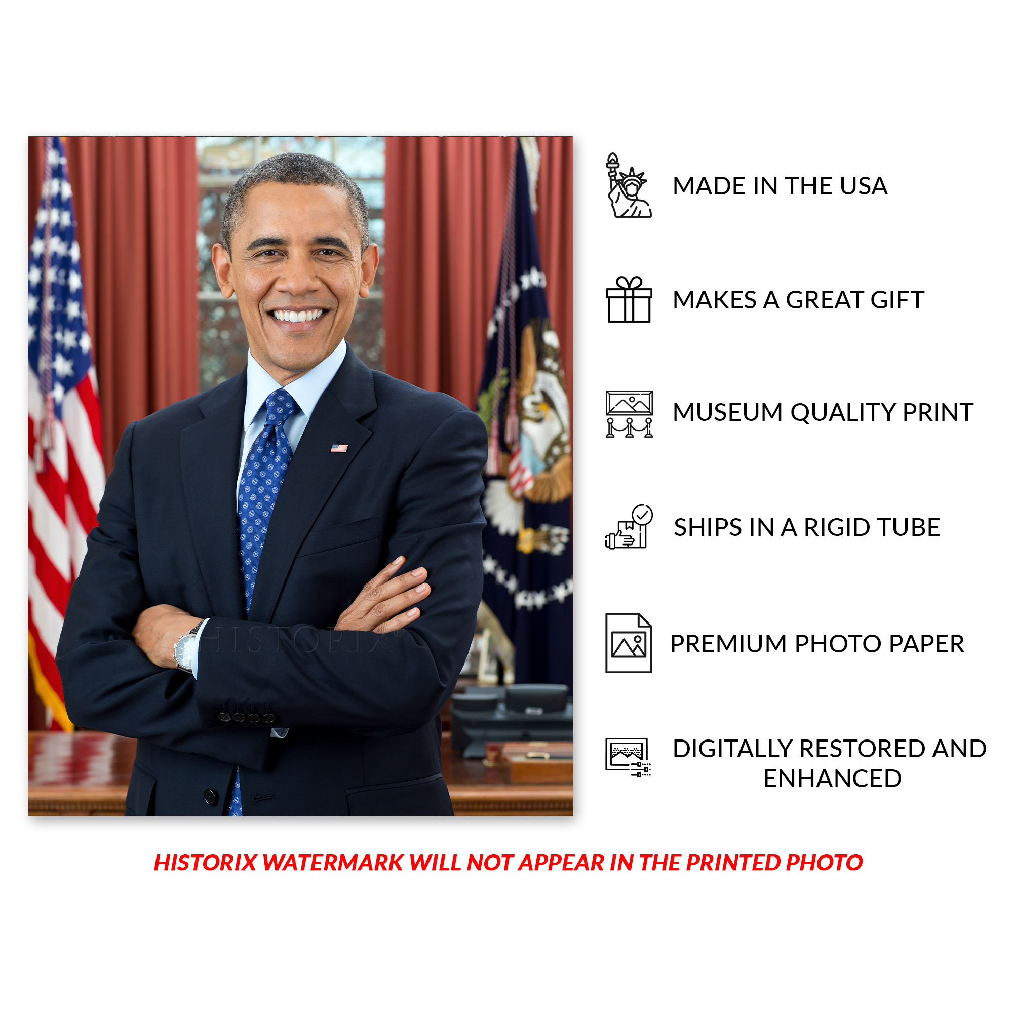 Barack Obama 44th President of the United States Official Portrait ...