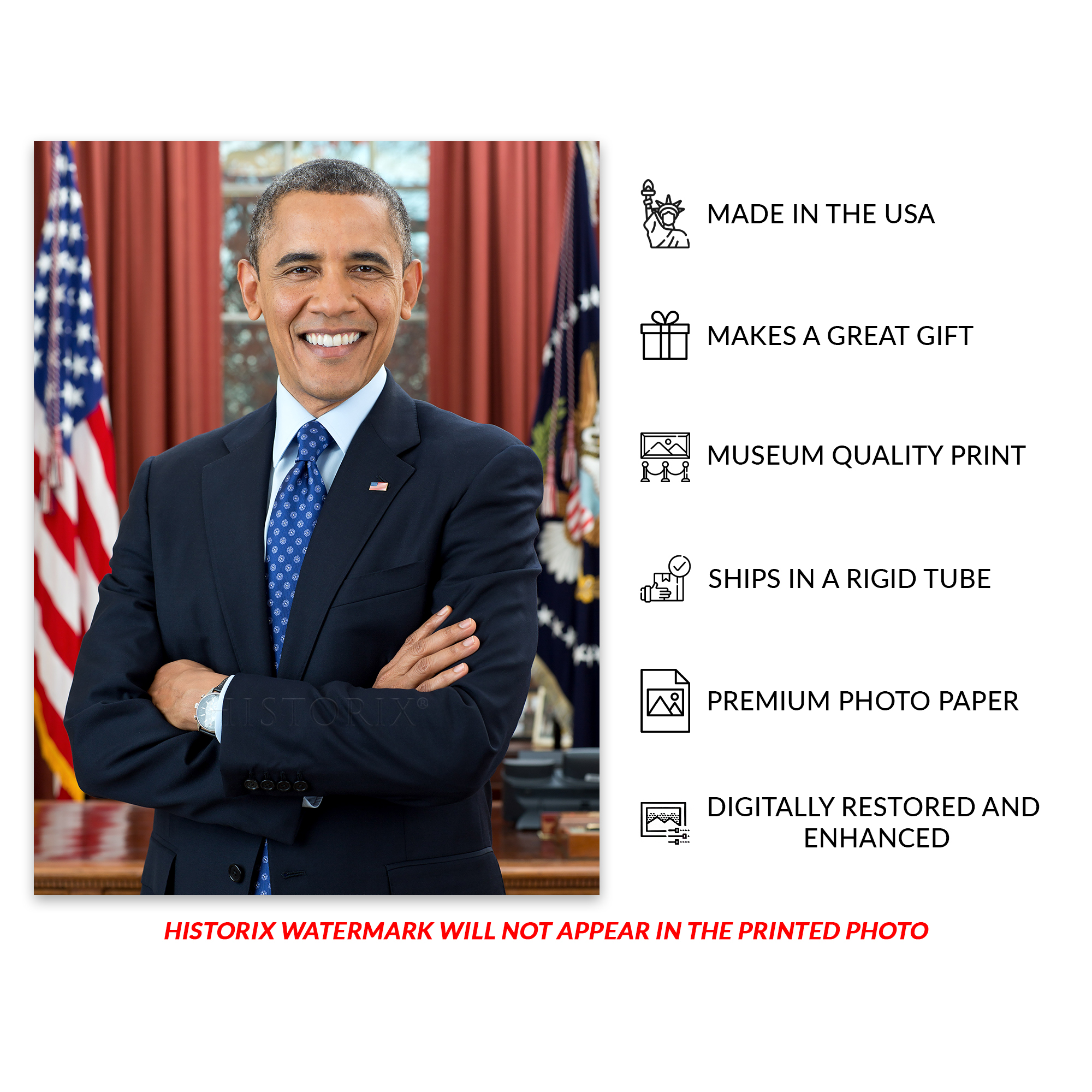 Barack Obama 44th President of the United States Official Portrait ...