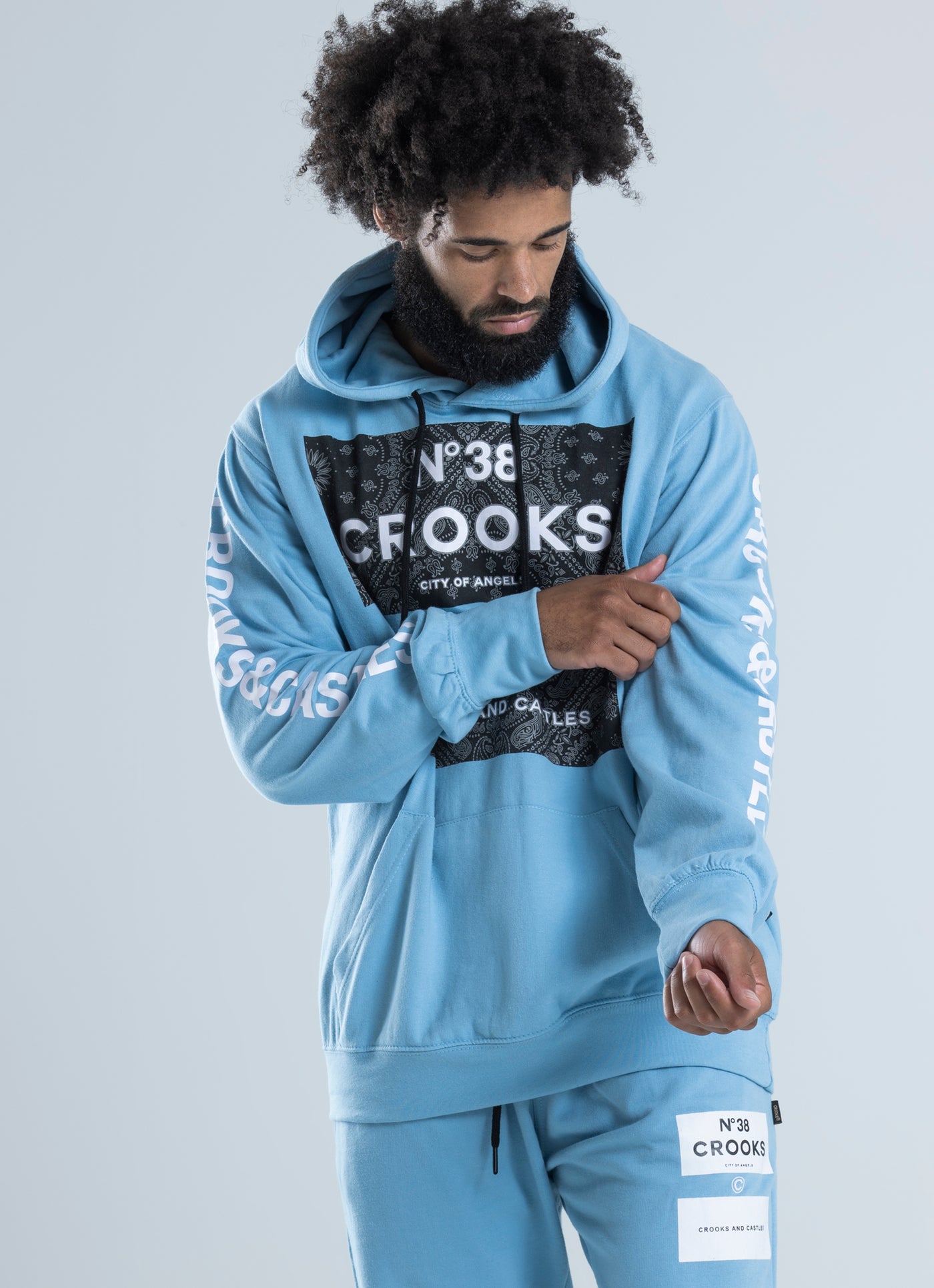 Crooks & Castles Men's Logo Graphic Pullover Fleece Hoodie Sweatshirt ...
