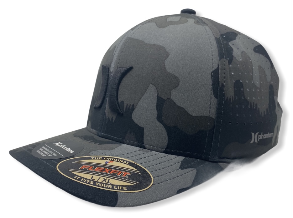 Hurley Men's Dri-FIT Phantom Camo Camouflage Flex Fit Hat Cap (Rare ...