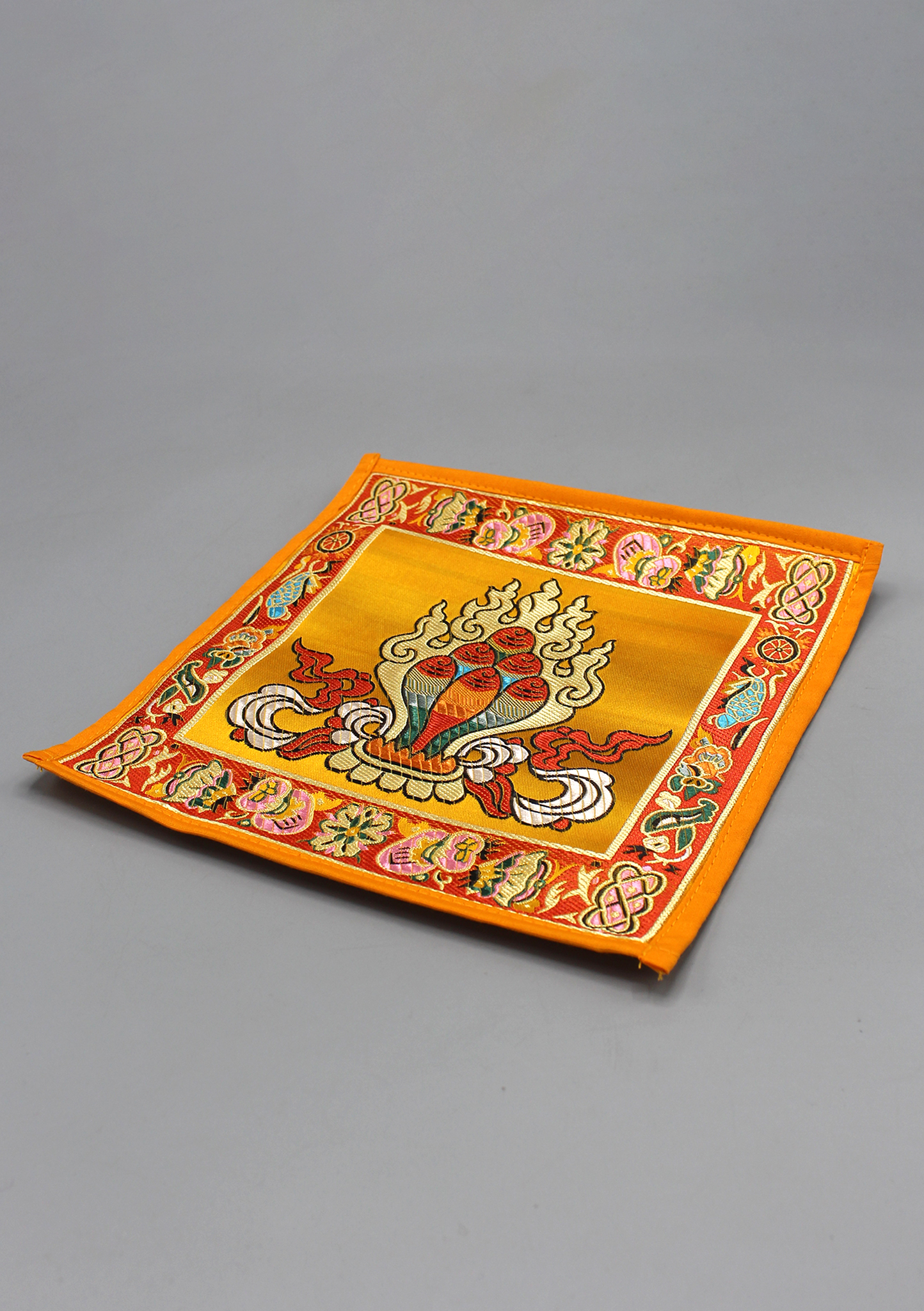 Tibetan Buddhist Brocade Norbu, Wish Fulfilling Jewel Altar Place-mat ...
