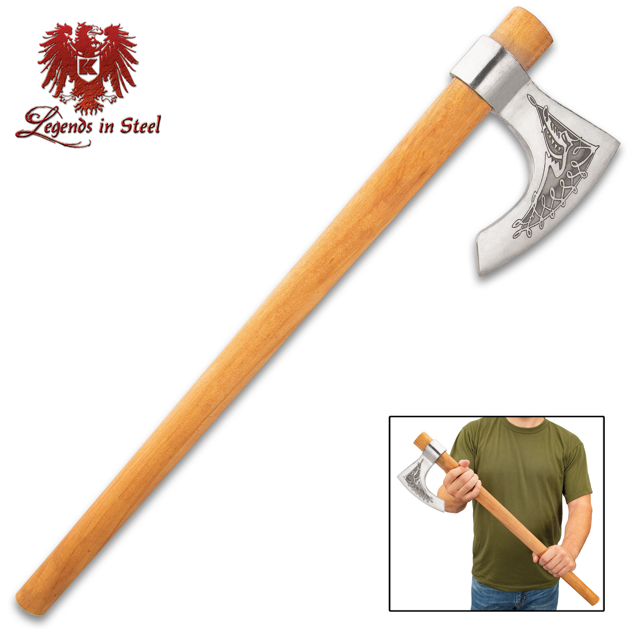 Купить Топор LEGENDS IN STEEL ETCHED vikINg DISPLAY AXE в интернет ...