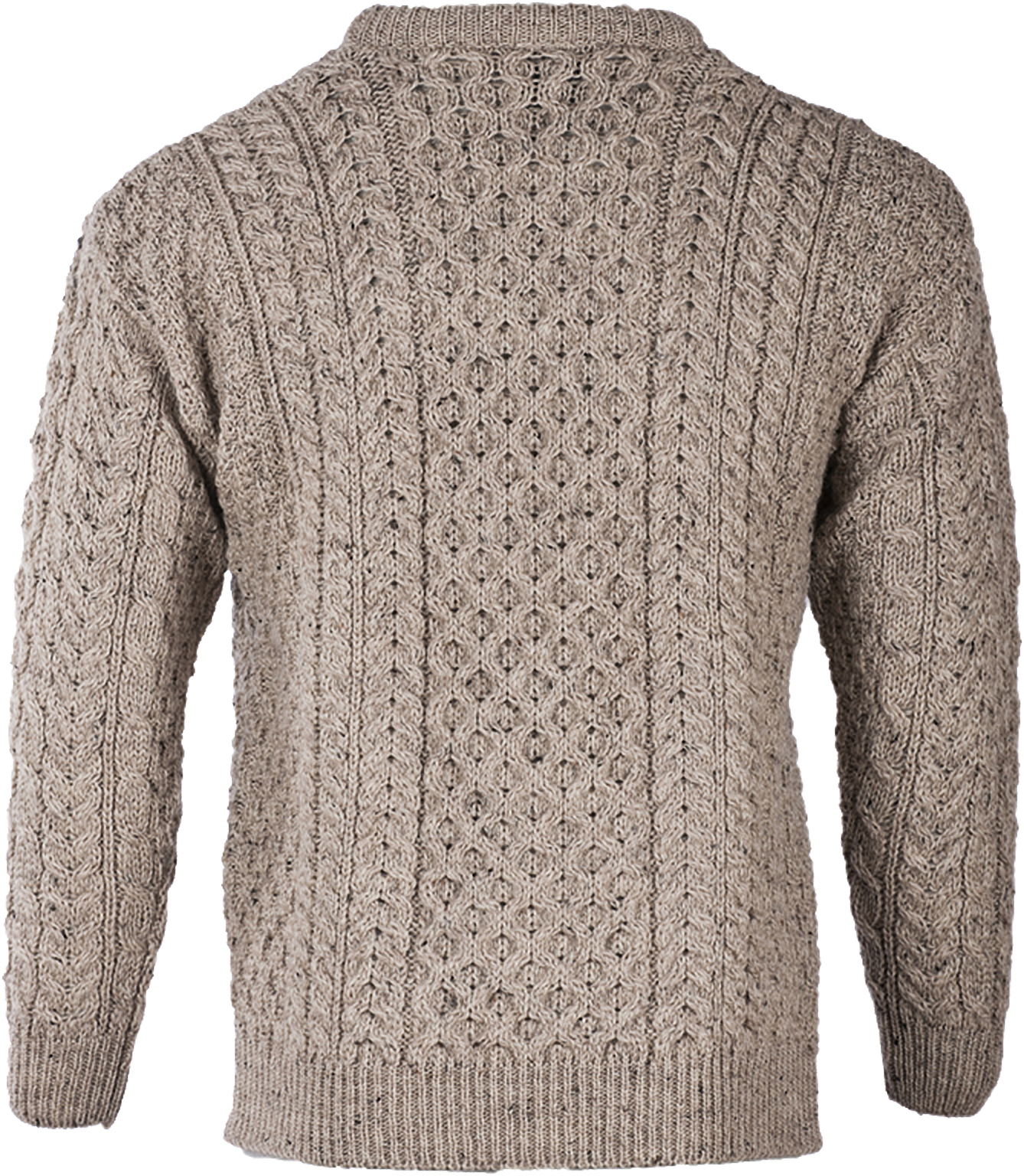 Merino Wool Sweater Traditional Knit Crew Neck Pullover Honeycomb Knit ...