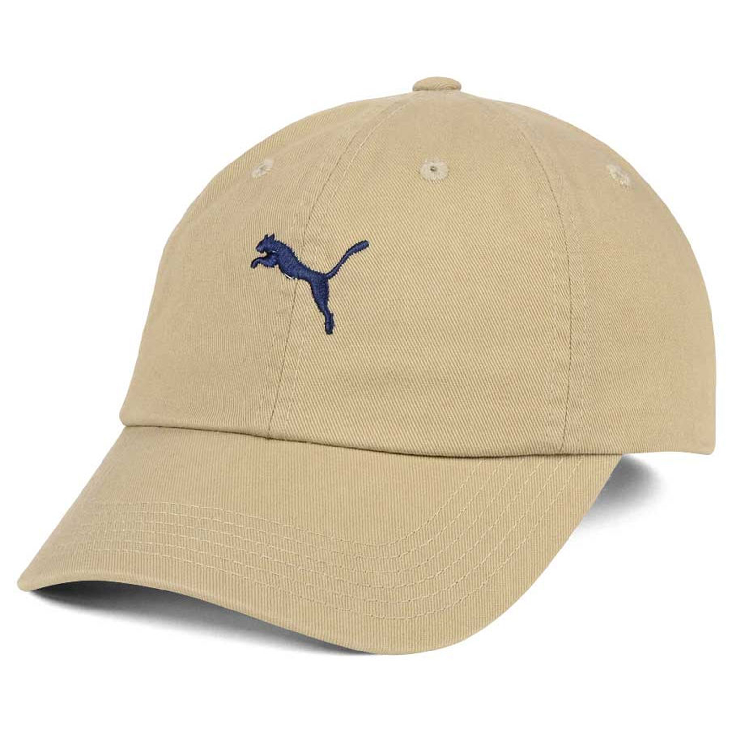 Puma Leaping Cat Logo Polo Leather Strapback Washed Slouch Dad Golf Cap ...