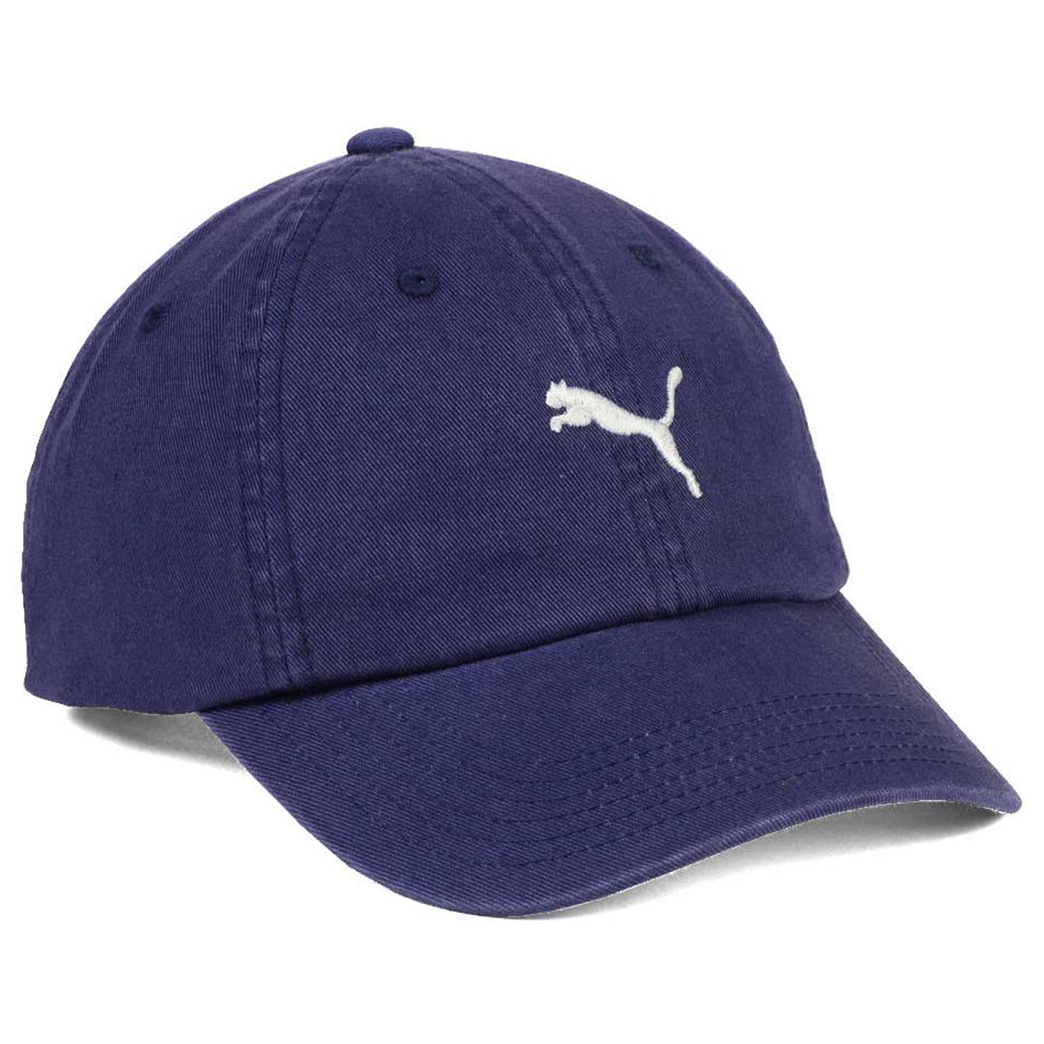 Puma Leaping Cat Logo Polo Leather Strapback Washed Slouch Dad Golf Cap ...