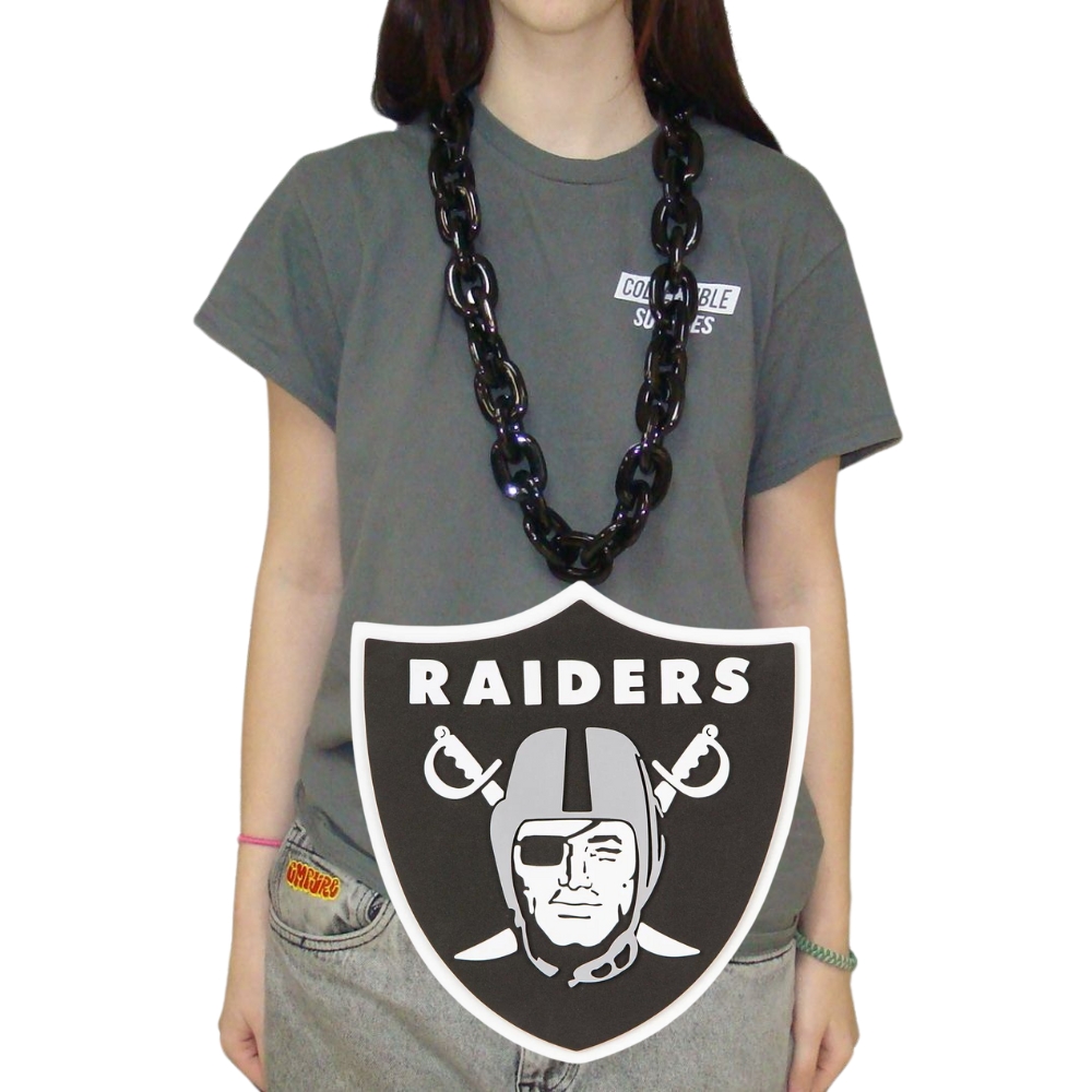 Las Vegas Raiders Head BIG LOGO 3D Fan Chain Foam Necklace | eBay