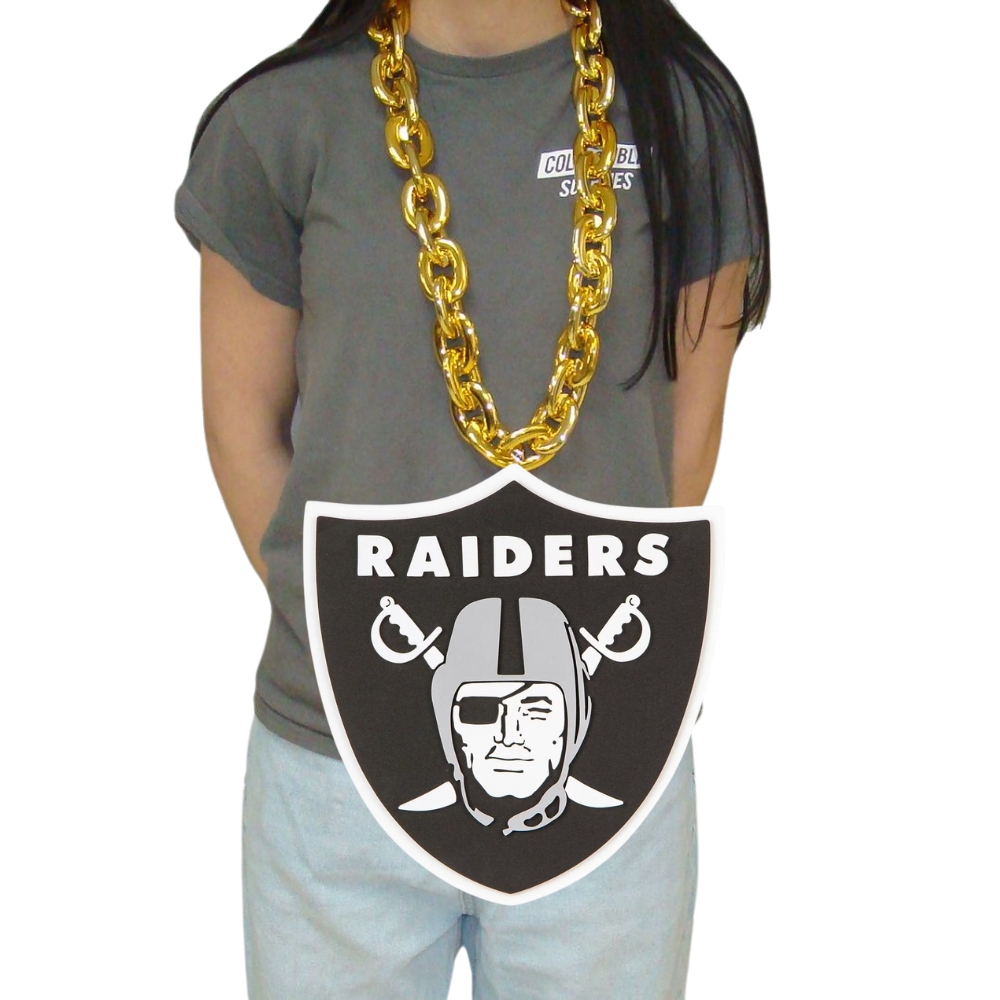 Las Vegas Raiders Head BIG LOGO 3D Fan Chain Foam Necklace | eBay