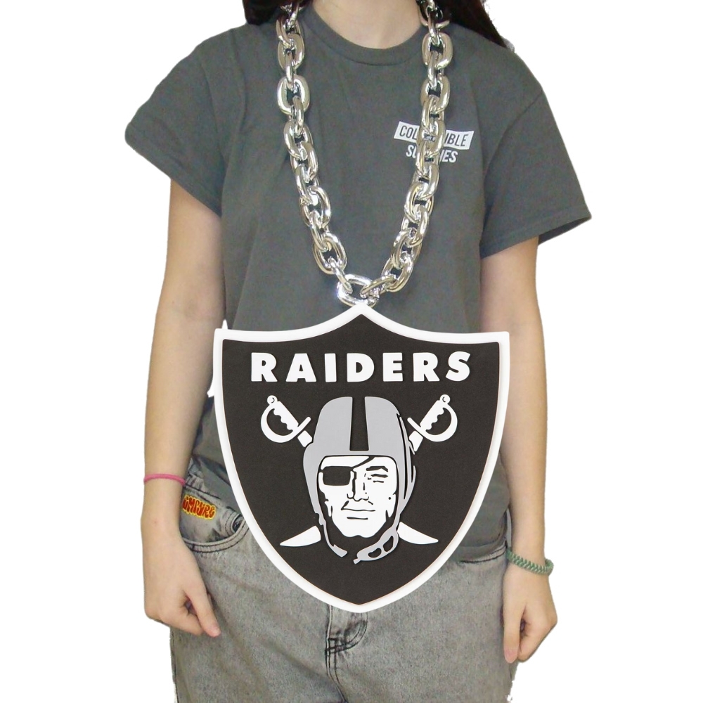 Las Vegas Raiders Head BIG LOGO 3D Fan Chain Foam Necklace | eBay