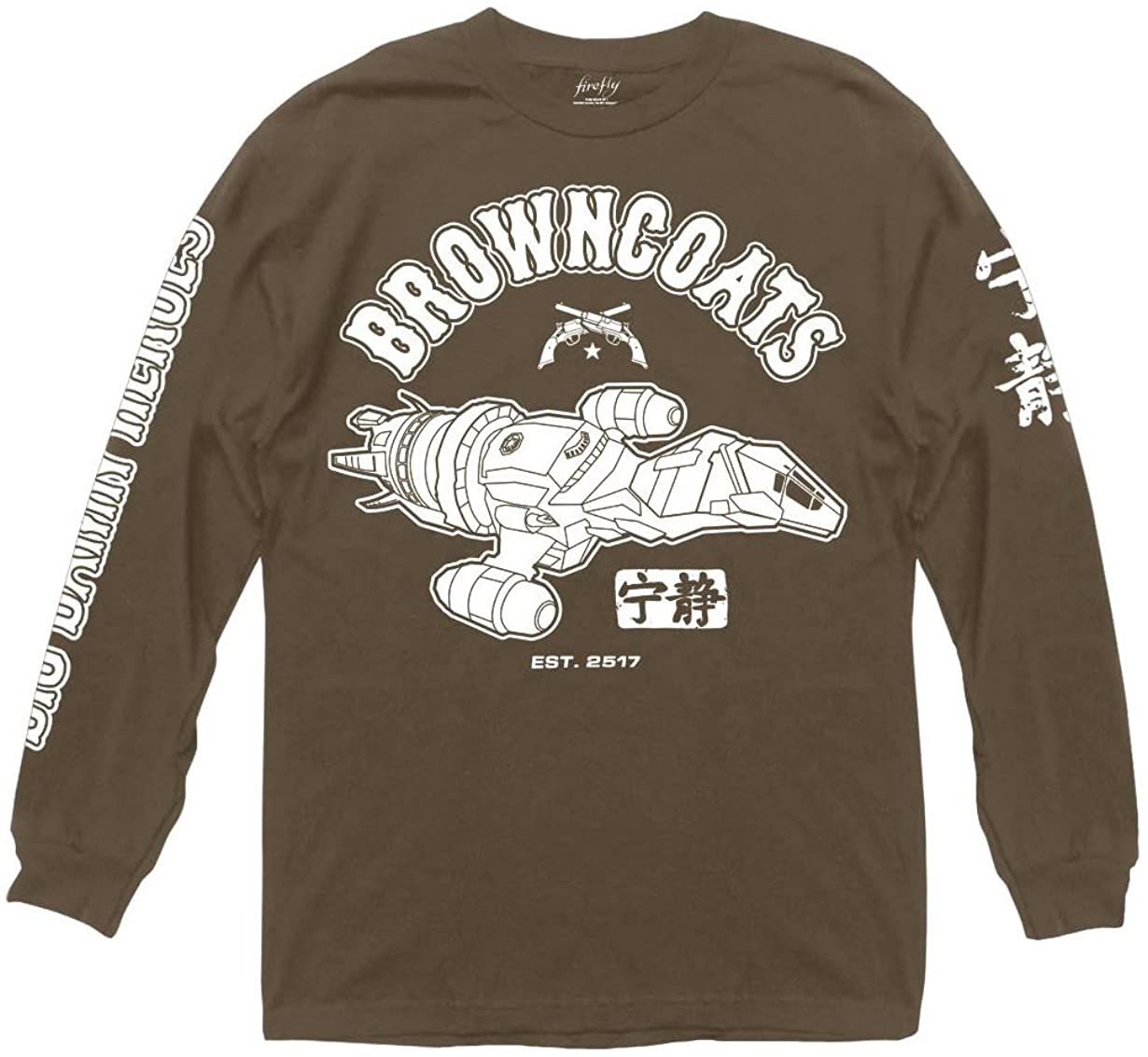 Firefly T-Shirt Browncoats Big Damn Heroes LS Crew Serenity Jayne Retro ...