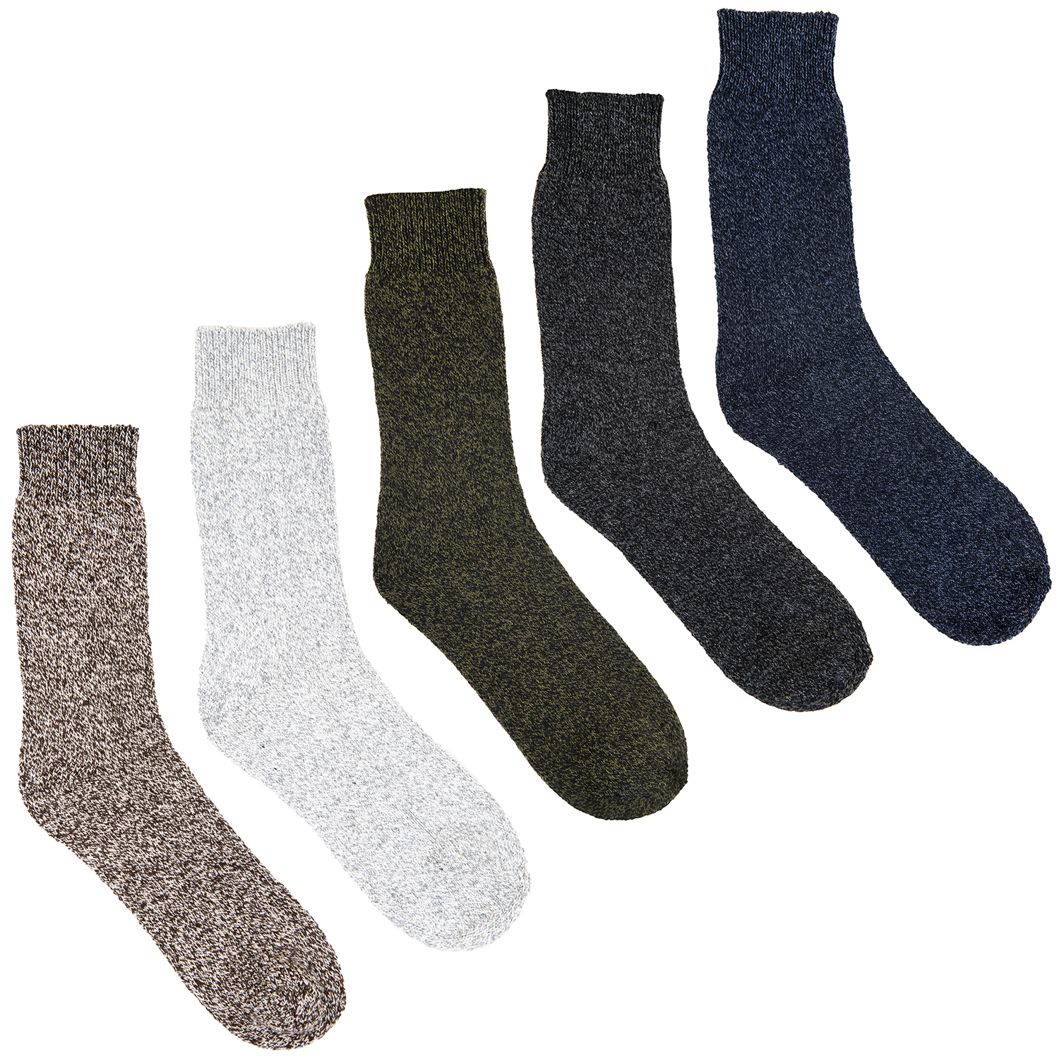 3-6 Pairs Clear Creek Men's Merino Wool Blend Boot Socks Assorted ...
