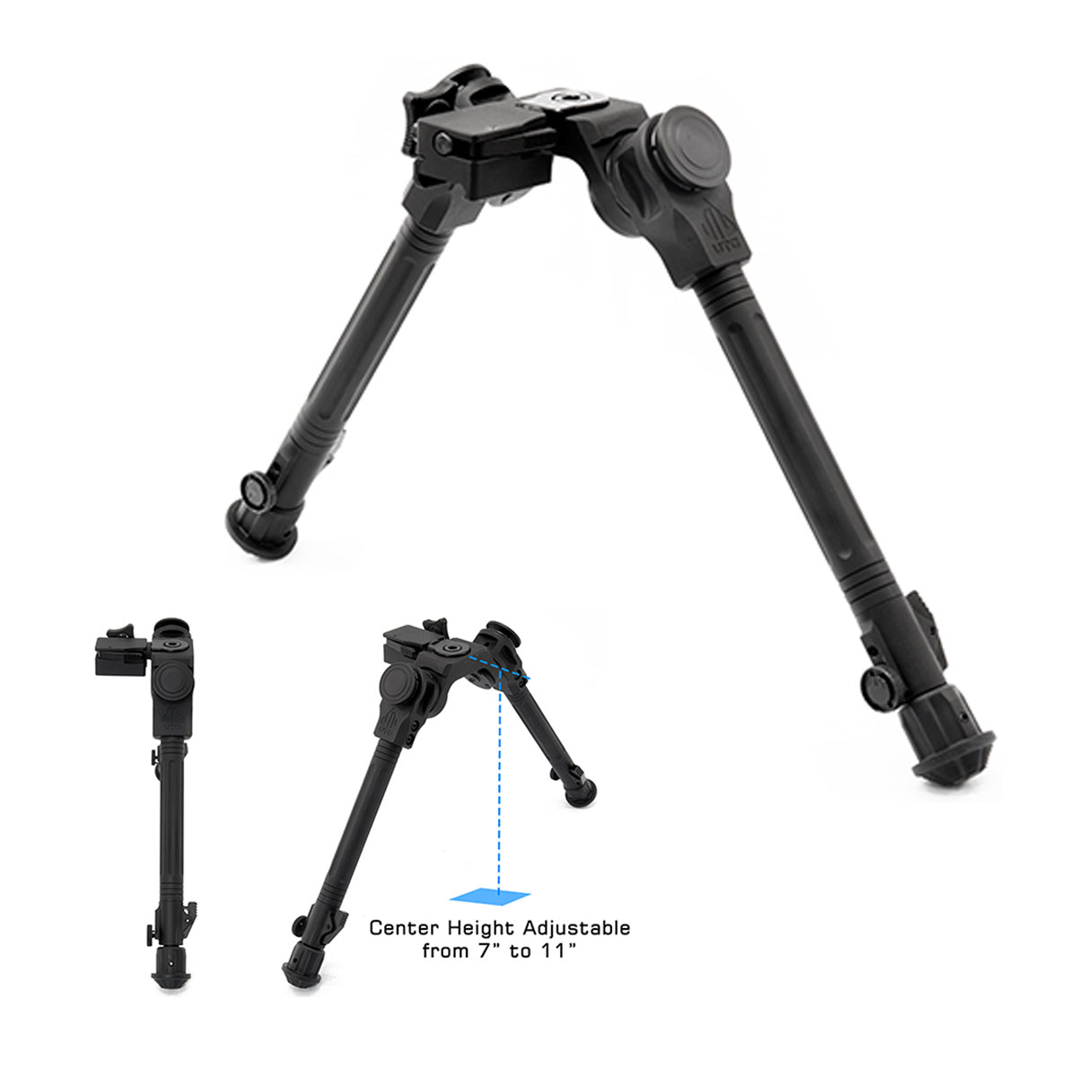 UTG Leapers Tactical Over Bore Bipod 7"-11" Center Height Picatinny ...